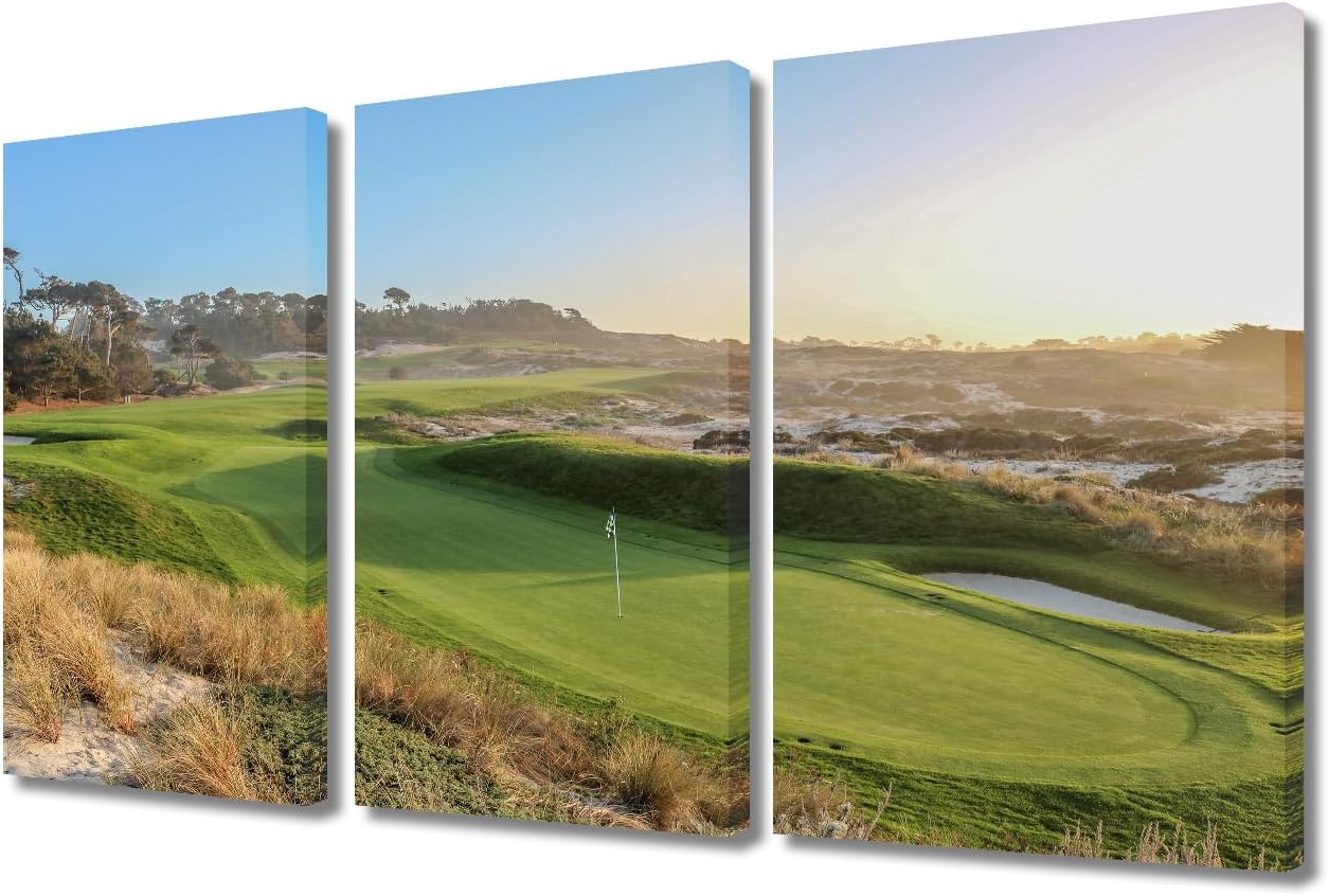 Amazon.com: 3 Panels American California Wall Art Spyglass Hill Golf ...