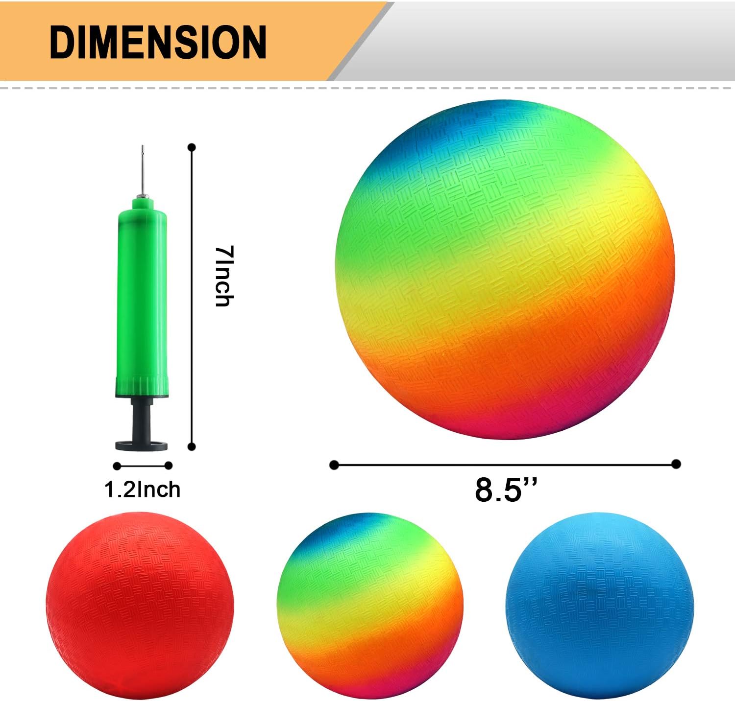 Square Balls, 8.5 Inch Playground Ball for Kids Outdoor Dodgeball ...