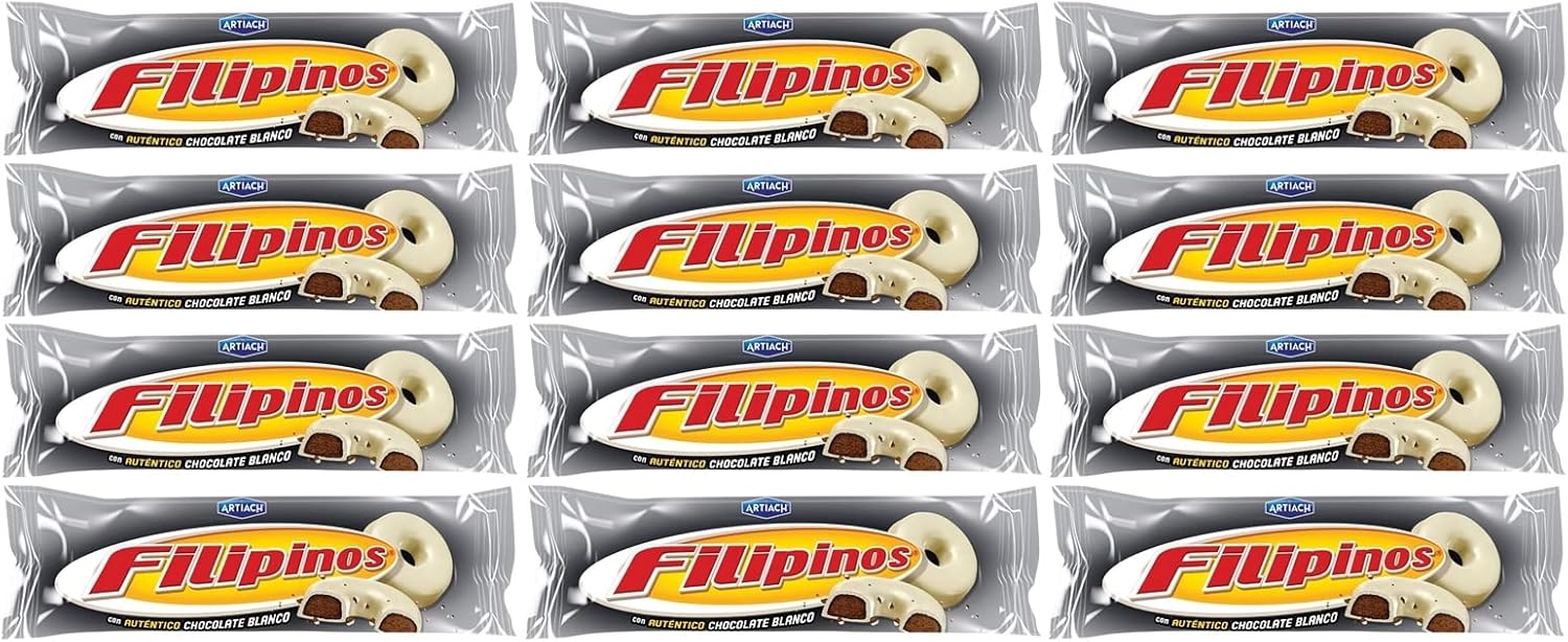 Filipinos White Chocolate Biscuits - 128g - Pack of 12 : Amazon.co.uk ...