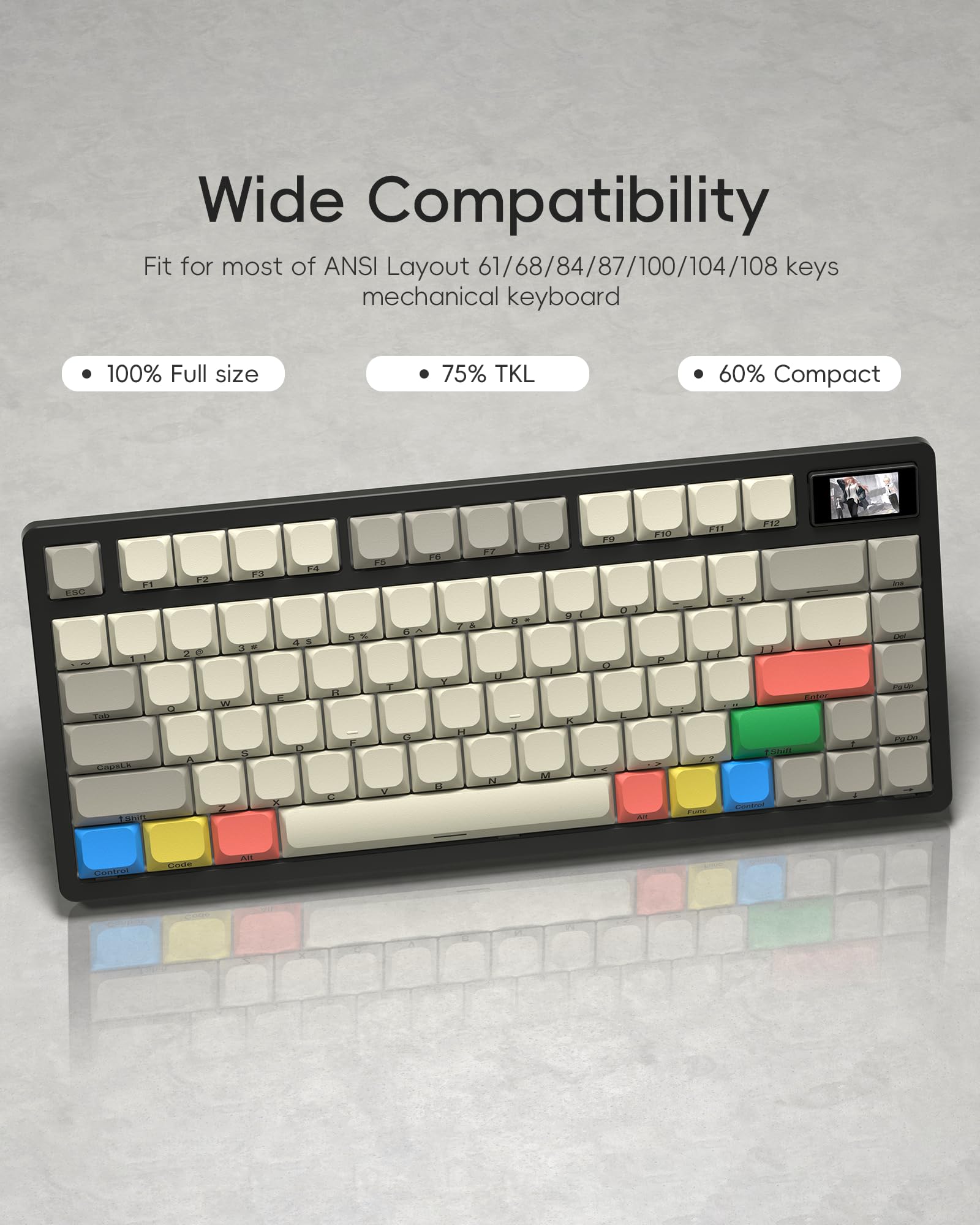 Snapklik.com : Low Profile Keycaps - XVX 127 Keys Side Printed PBT ...