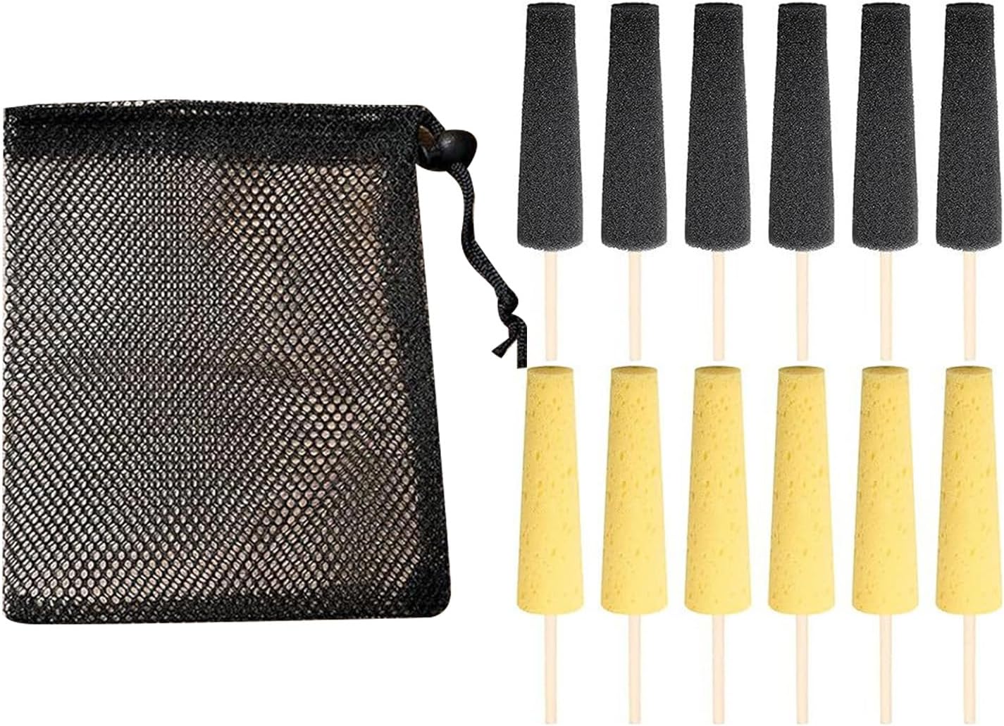 Amazon.com: 12Pcs Sponge On Stick Wood Handle Pottery Sponge Tool for ...