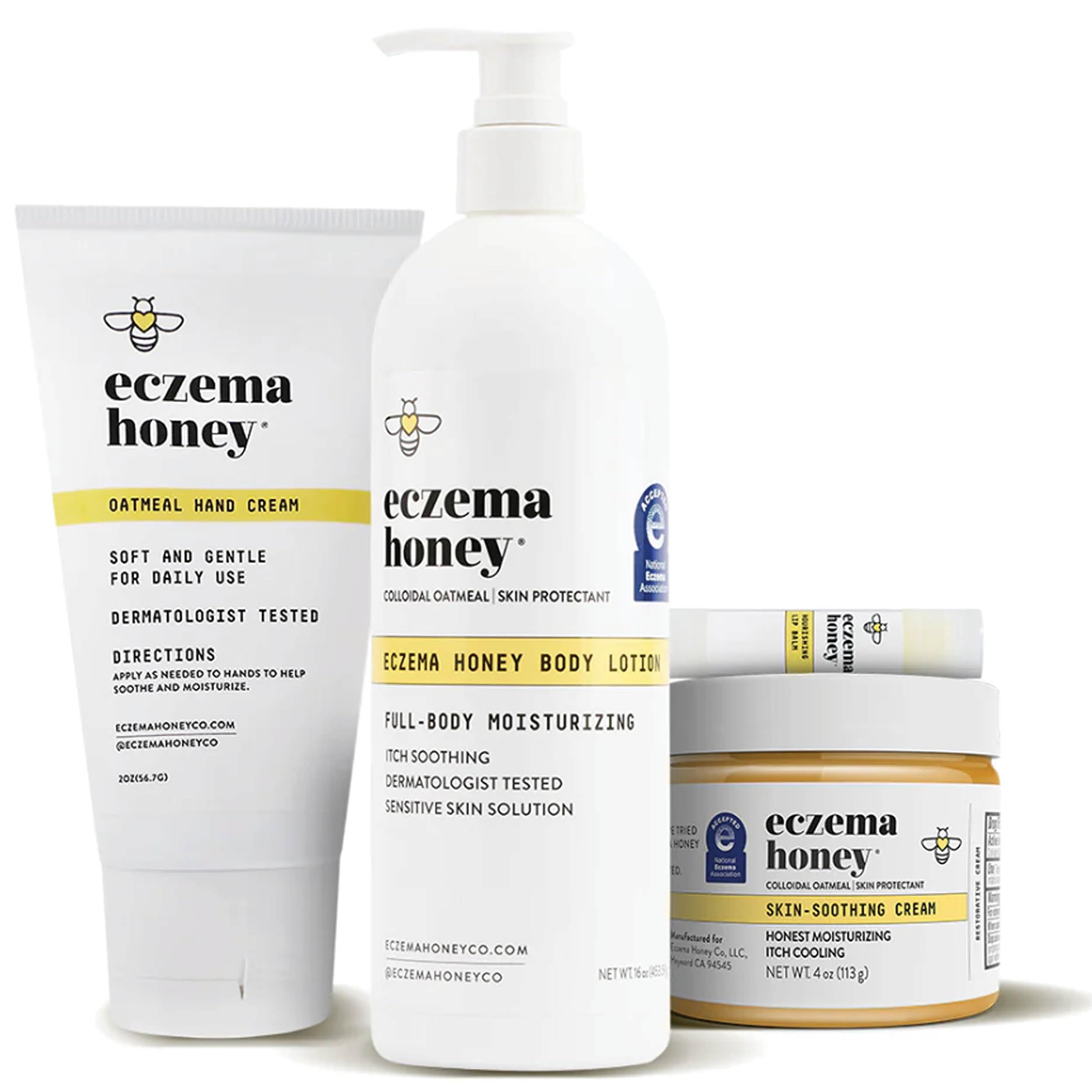 Amazon.com : ECZEMA HONEY Survival Kit - Skin Soothing Cream, Body ...