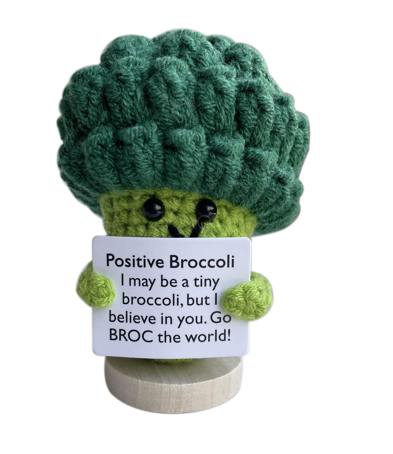 Amazon.com: CIBBALIY Crochet Positive Cauliflower with Encourage Card ...