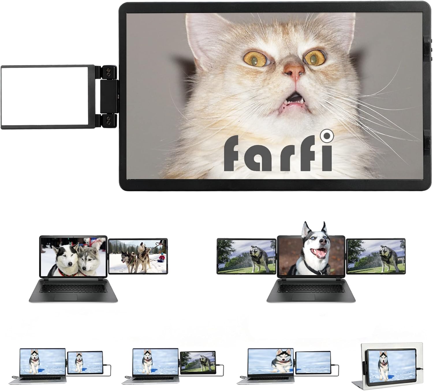 Amazon.com: 13.9inch Attachable Laptop Screen Extender 1920X1080P Full ...