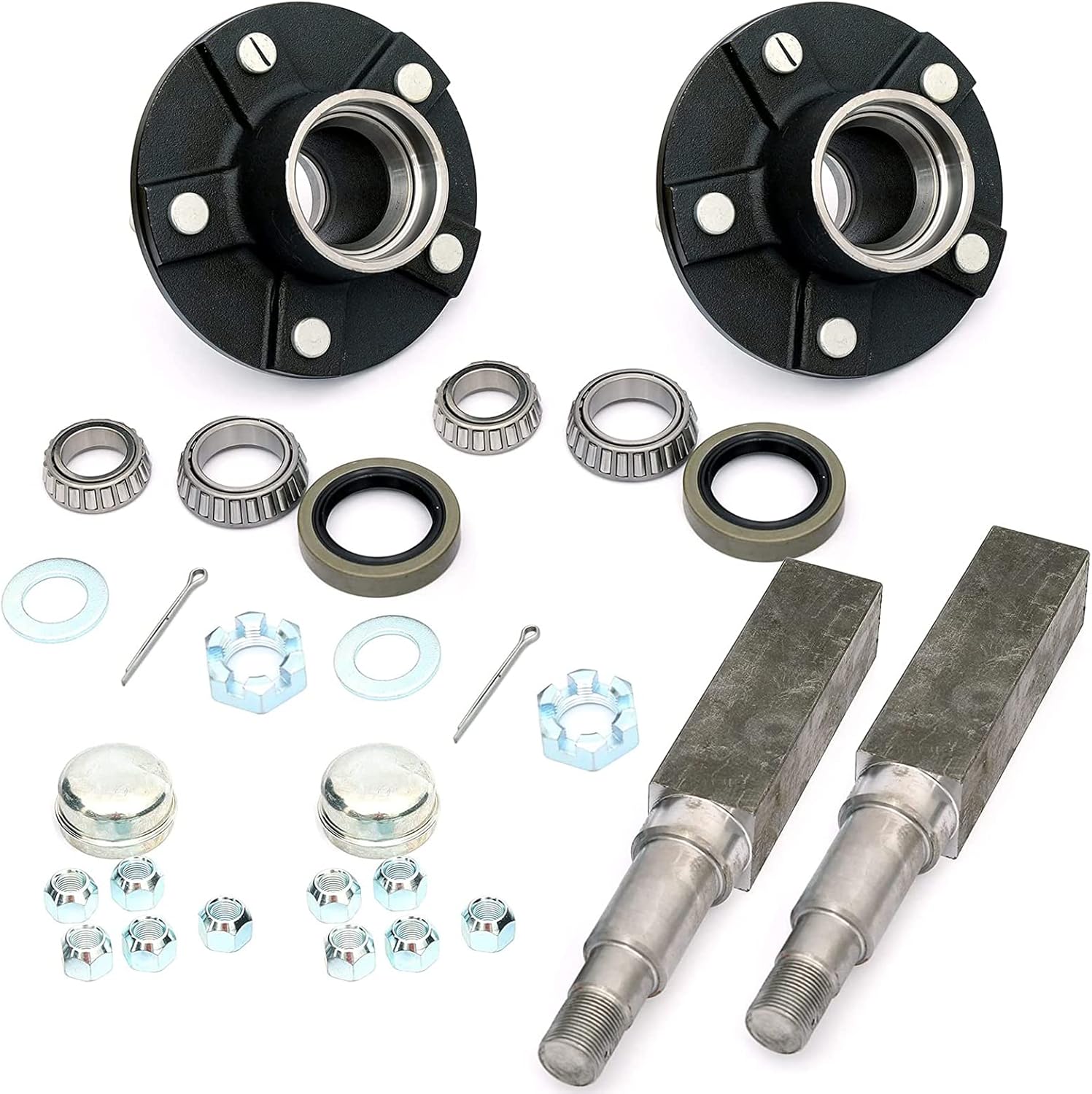 Amazon.com: UCUT 5-Bolt 5" Circle Trailer Hub Assembly with 1-3/8" to 1 ...