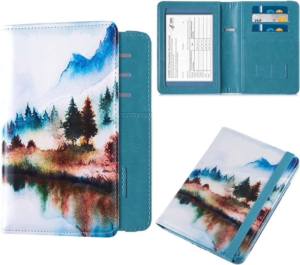 Amazon.com | BOZHUORUI Passport and Vaccine Card Holder Combo - Cute PU ...
