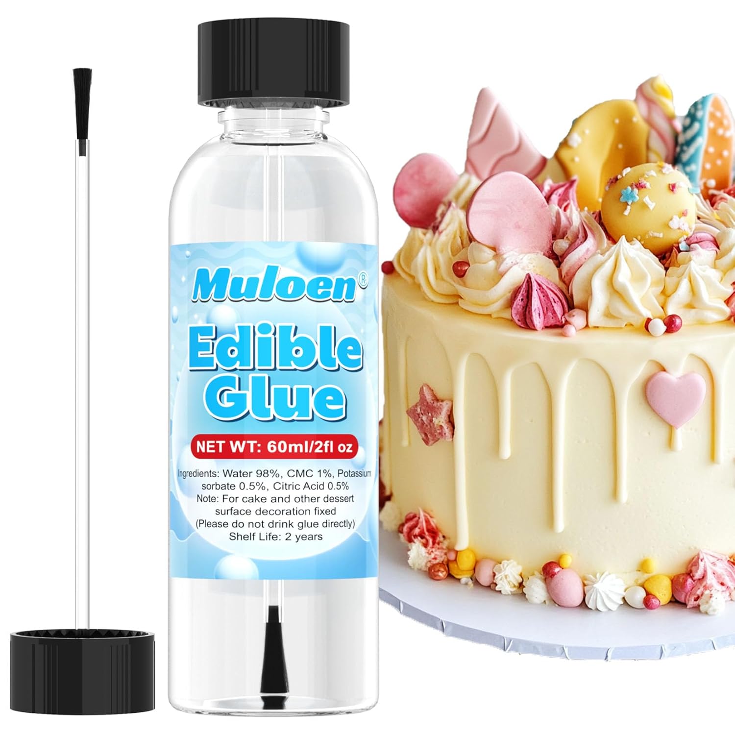 Amazon.com: Edible Glue - Edible Adhesive for Decorating Desserts and ...
