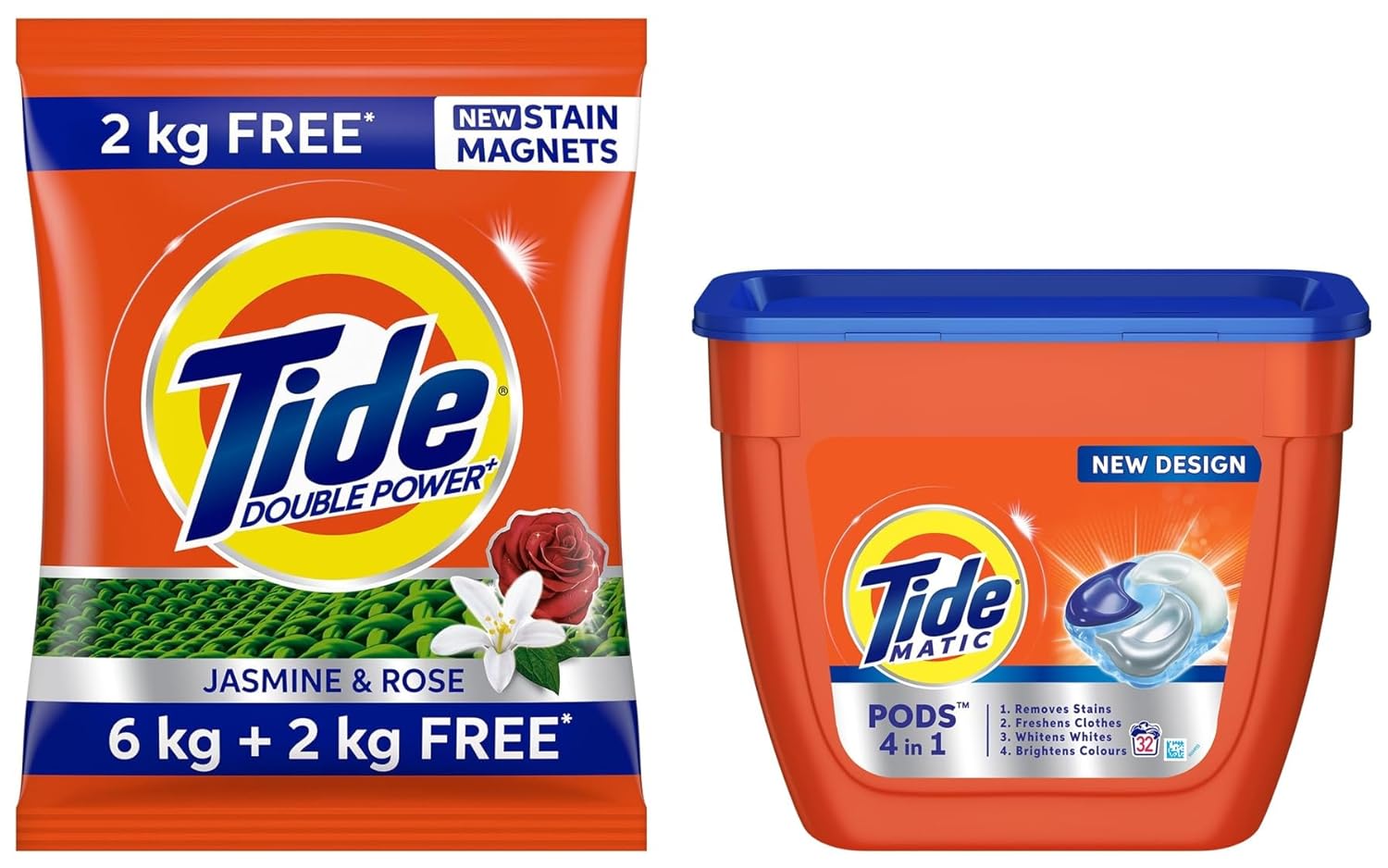 Tide Plus Double Power Detergent Washing Powder Jasmine & Rose 6Kg ...