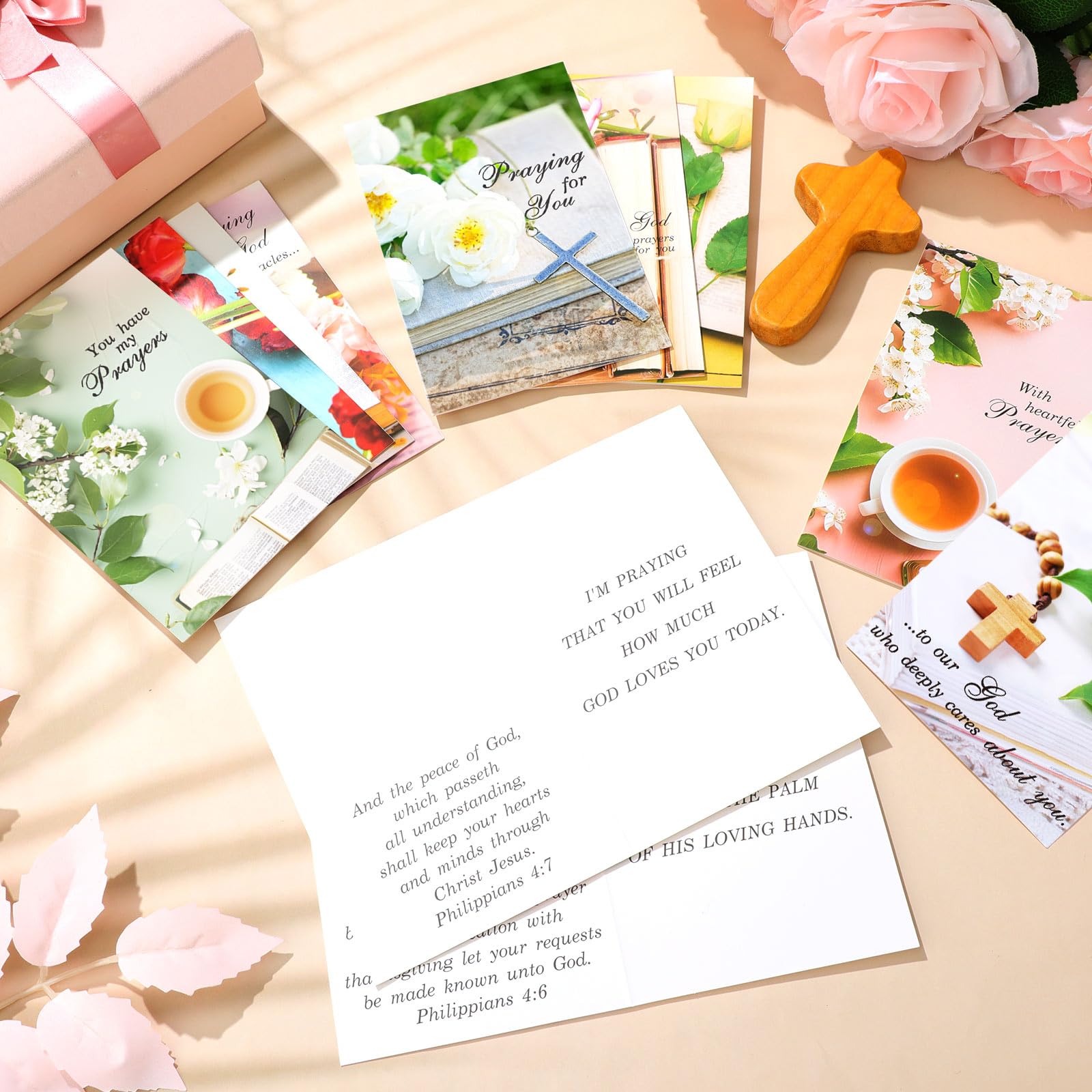 Snapklik.com : Motiskyy 36 Pack Religious Praying For You Greeting Cards