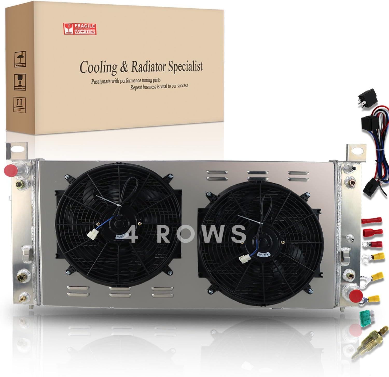 Amazon.com: EGINCOOLER 4 Row Core Radiator for 1999 2000 2001 2002 2003 ...