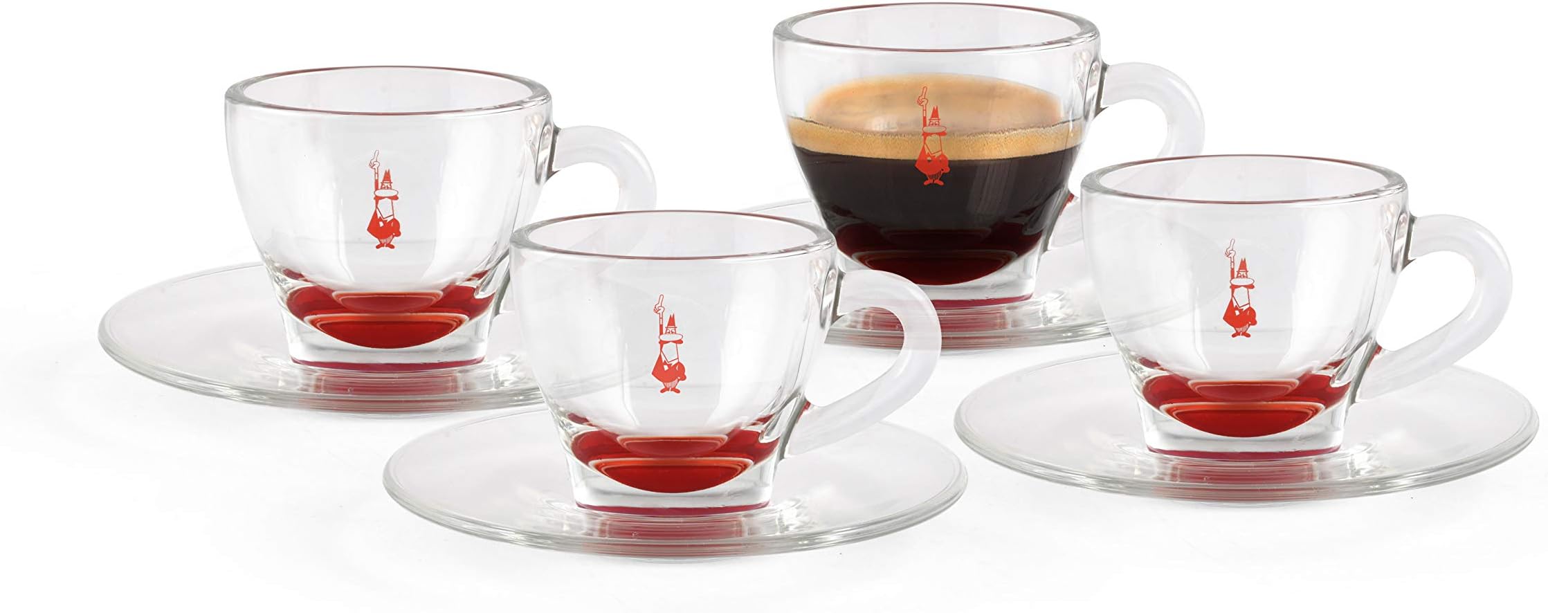 Bialetti Lot de 4 tasses avec soucoupe Espresso Arte : Amazon.fr ...