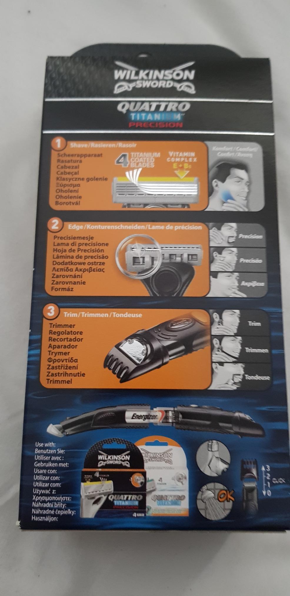 Wilkinson Sword Quattro Titanium Precision Men's Razor : Amazon.co.uk ...