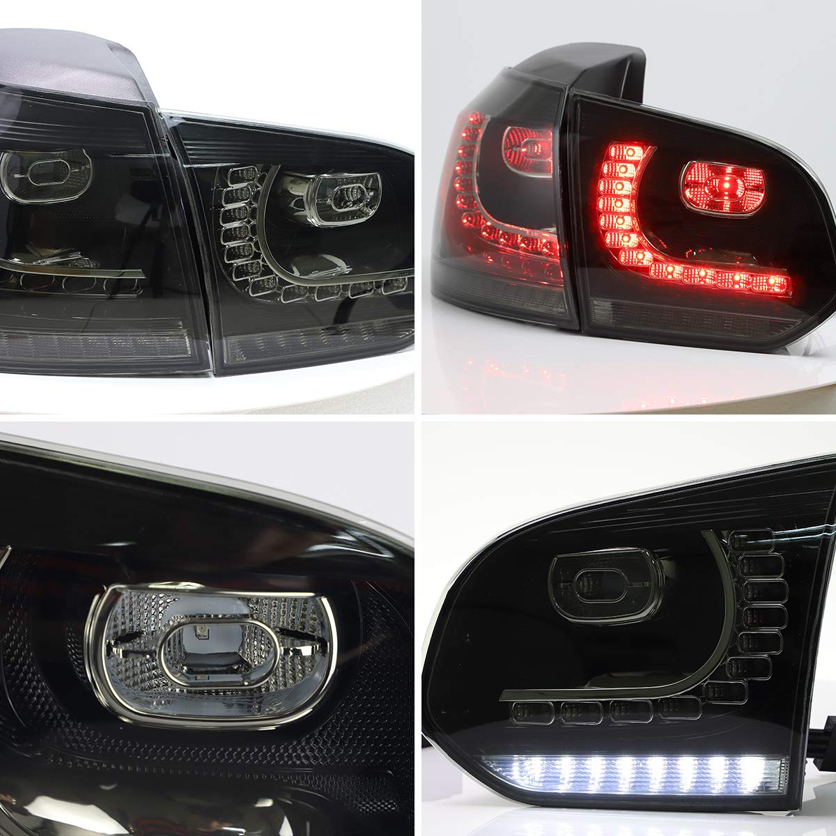 Buy VLAND Rear Lights for Golf 6 MK6 GTI R GTD 2008 2009 2010 2011 2012 ...
