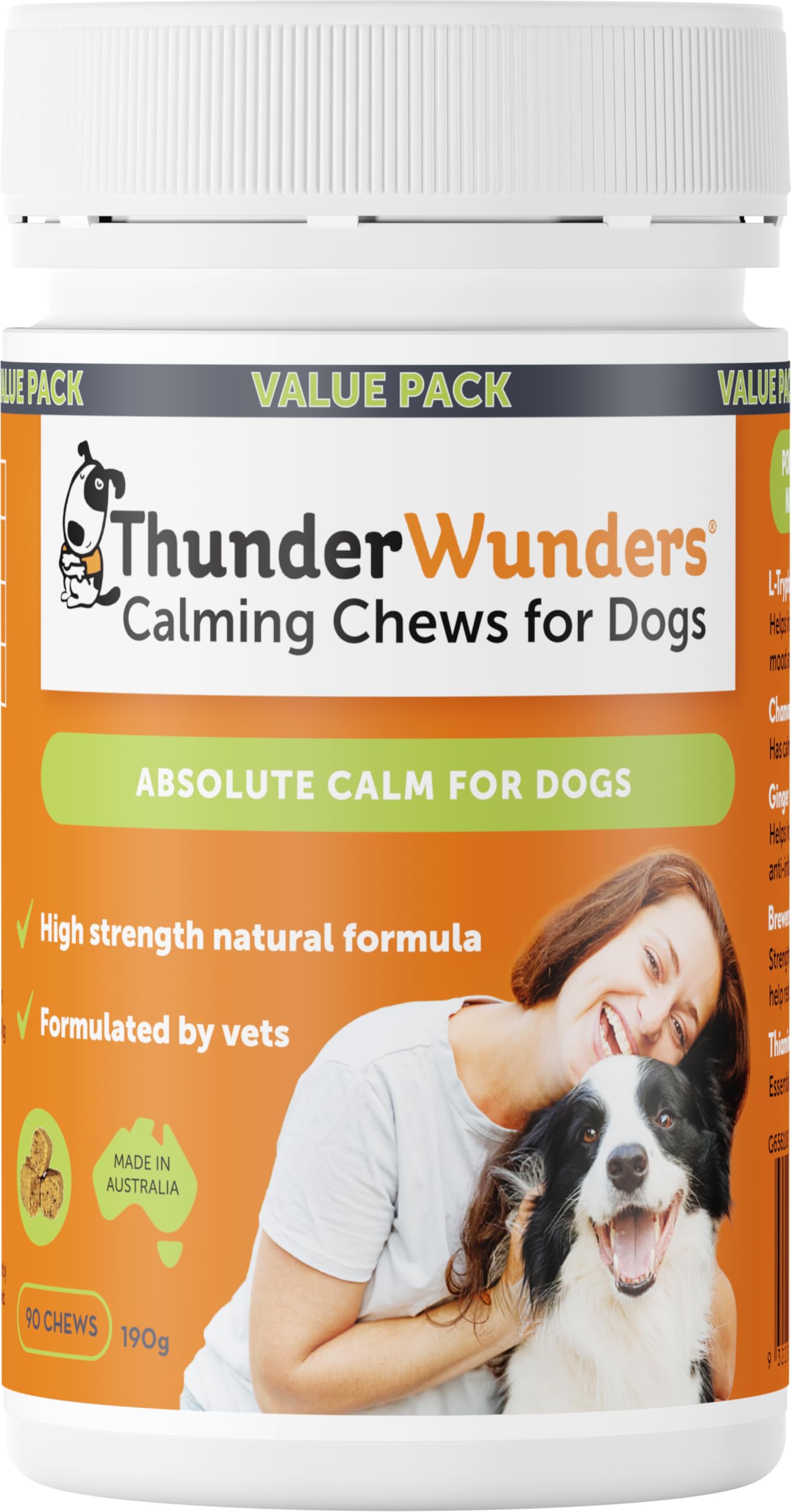 ThunderWunders Dog Calming Chews 125g : Amazon.com.au: Pet Supplies
