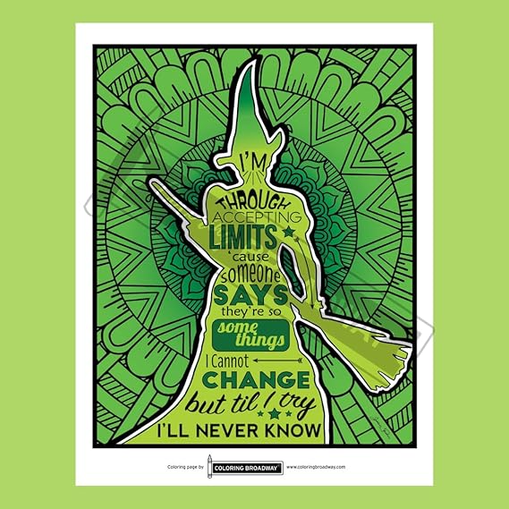 Amazon.com: The Coloring Project - Wicked Inspired Print - Elphaba - I ...