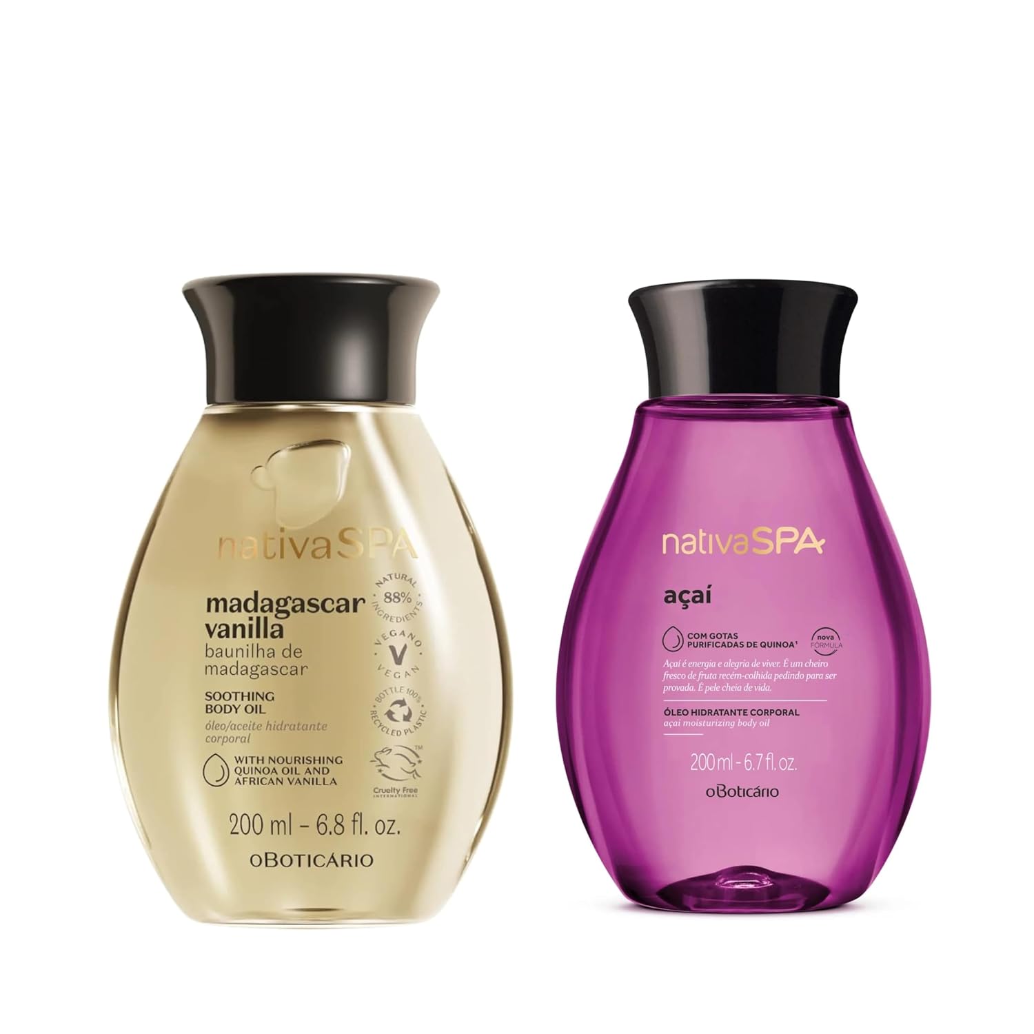 Amazon.com : O BOTICARIO Nativa SPA Body Hydrating Oil Bundle ...