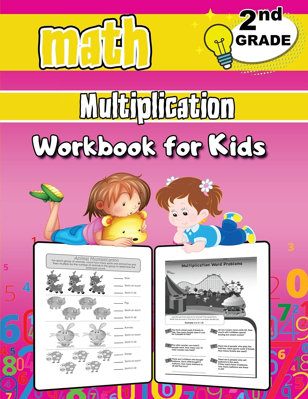 2nd Grade Math Multiplication Workbook for Kids: Grade 2 Activity Book ...