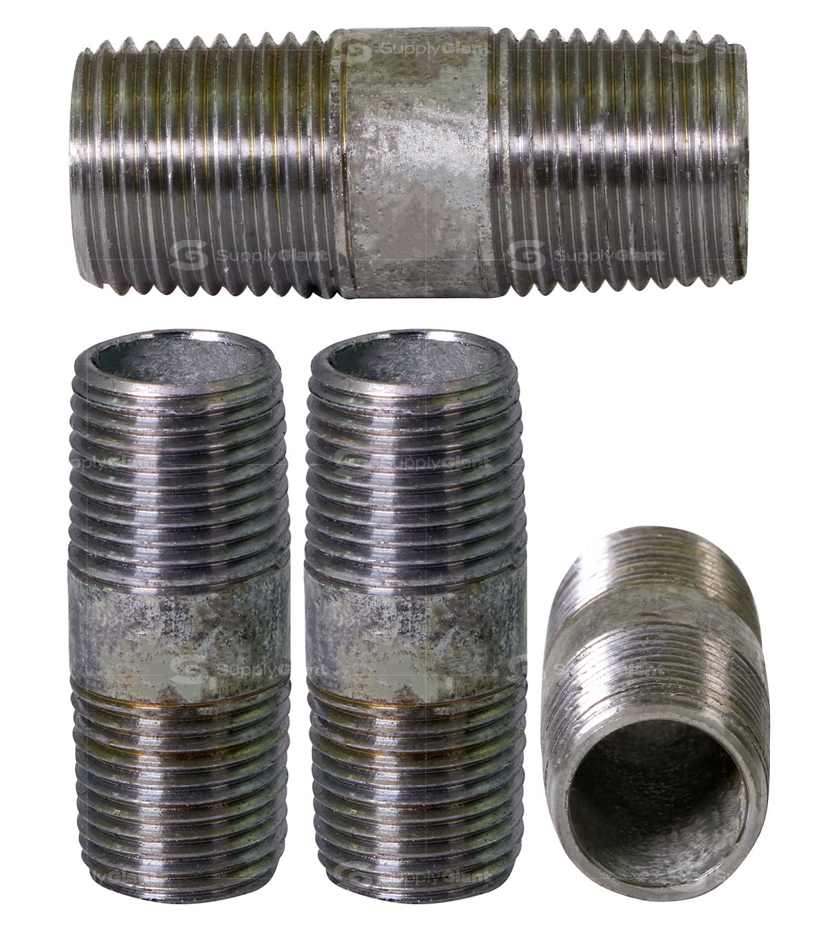 Steel Nipple Pipes Supply Giant Galvanized - 1x2 Inch Industrial Pipe ...