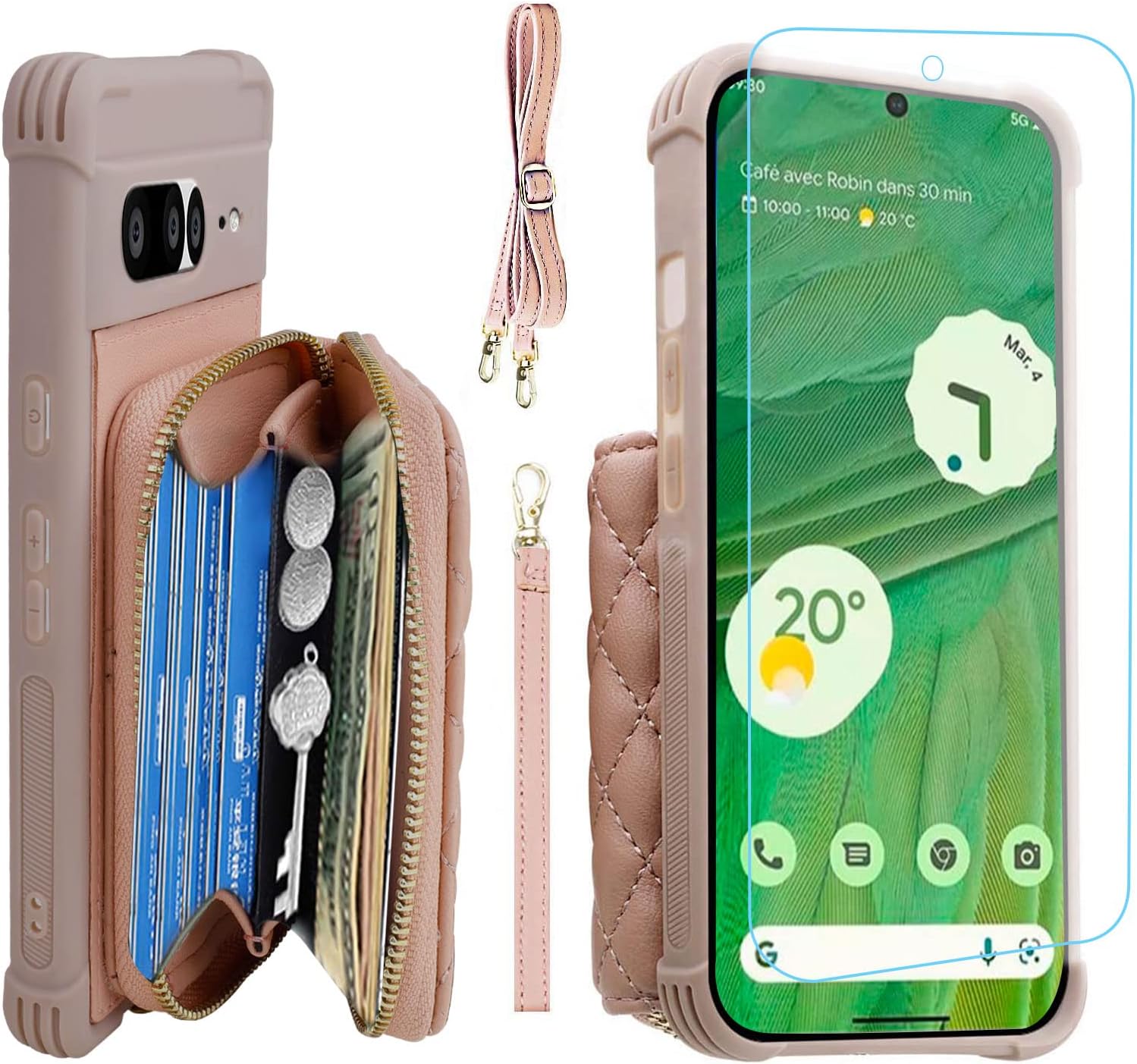 Amazon.com: Furiet Wallet Case for Google Pixel 7 Pro 5G with Shoulder ...