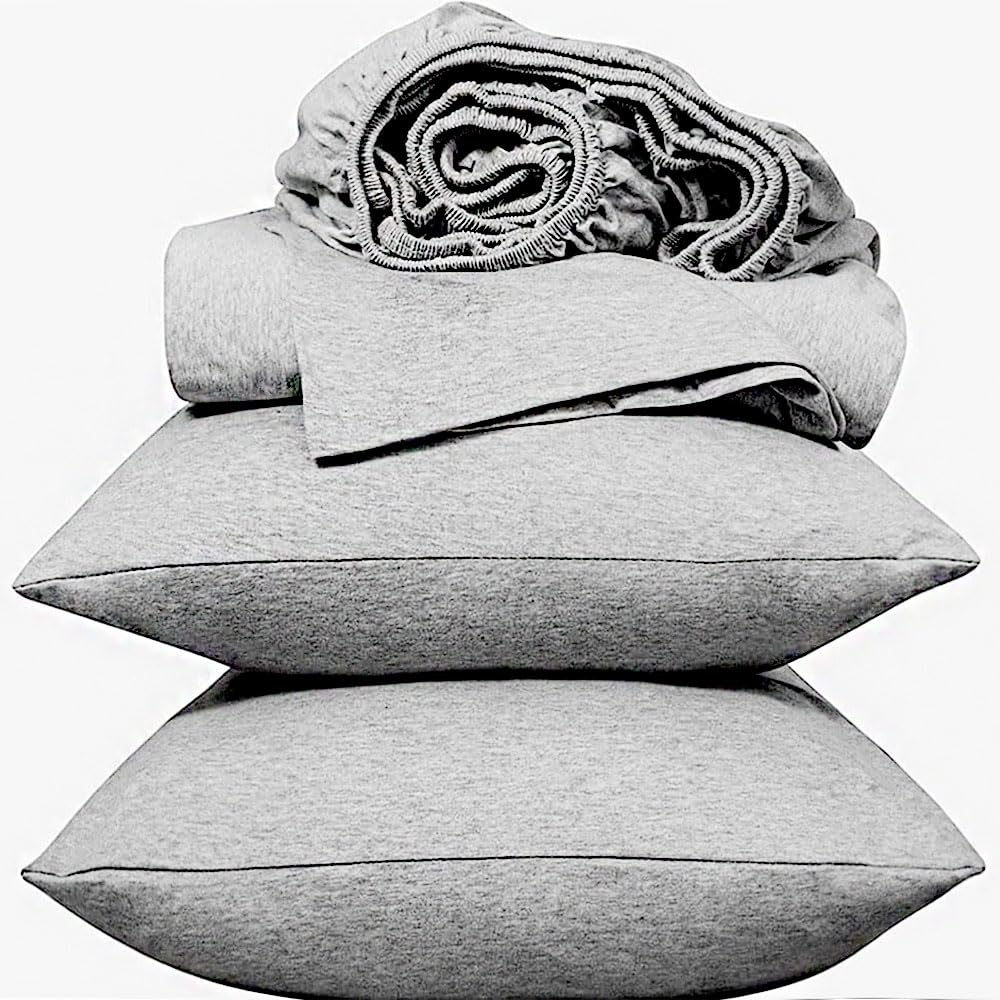 Amazon.com: Briarwood Home Heather Knit Jersey Sheet Set – 100% Organic ...