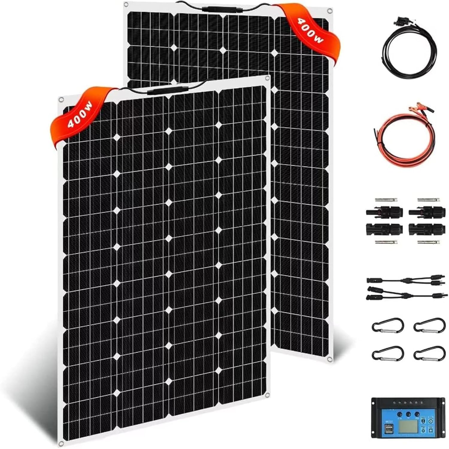 Amazon.com : Law Flexible Solar Panel 800W 2X 400W Single Crystal 18V ...