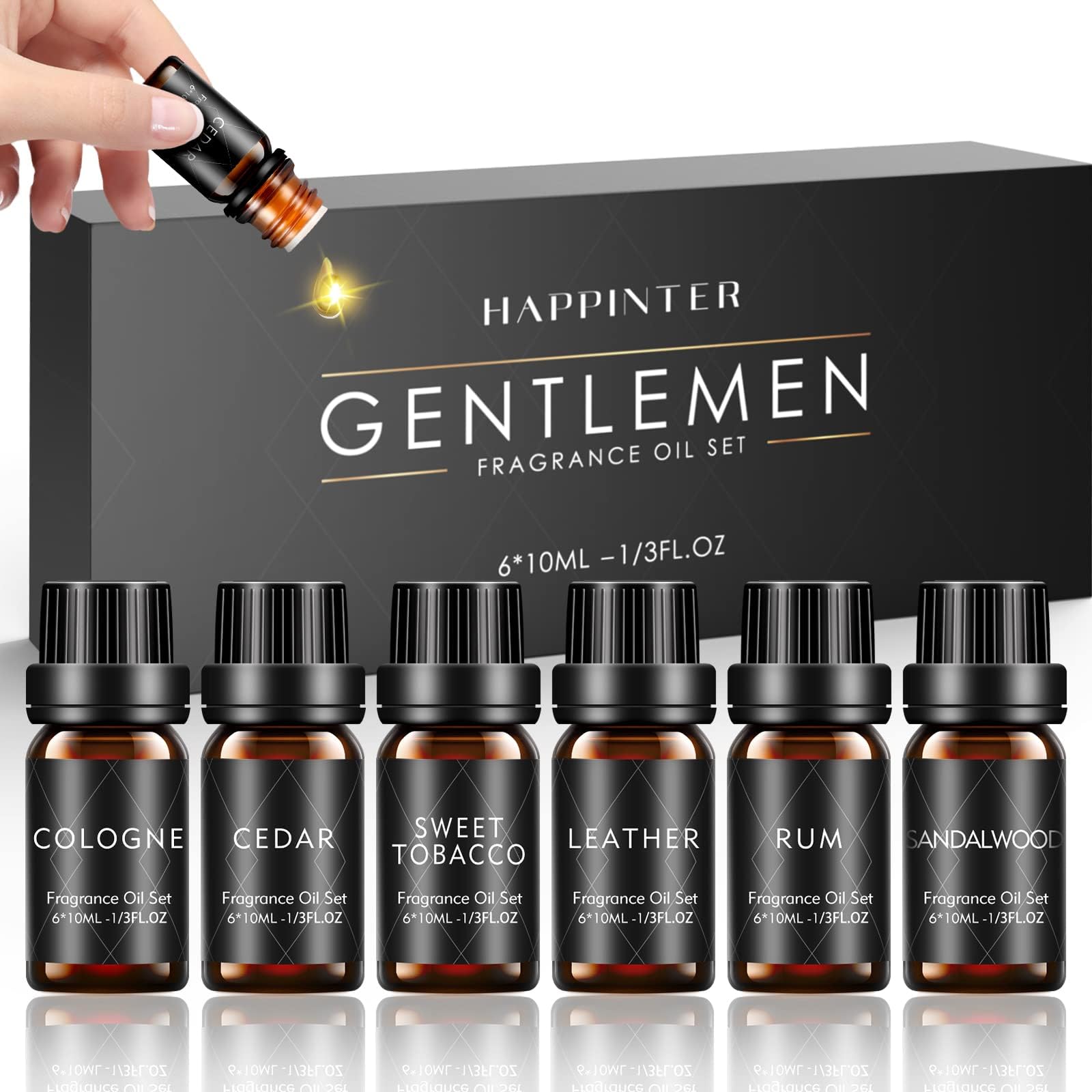 Amazon.com: Mens Essential Oils Set - TOP 6 Gentlemen's Fragrance Oil ...
