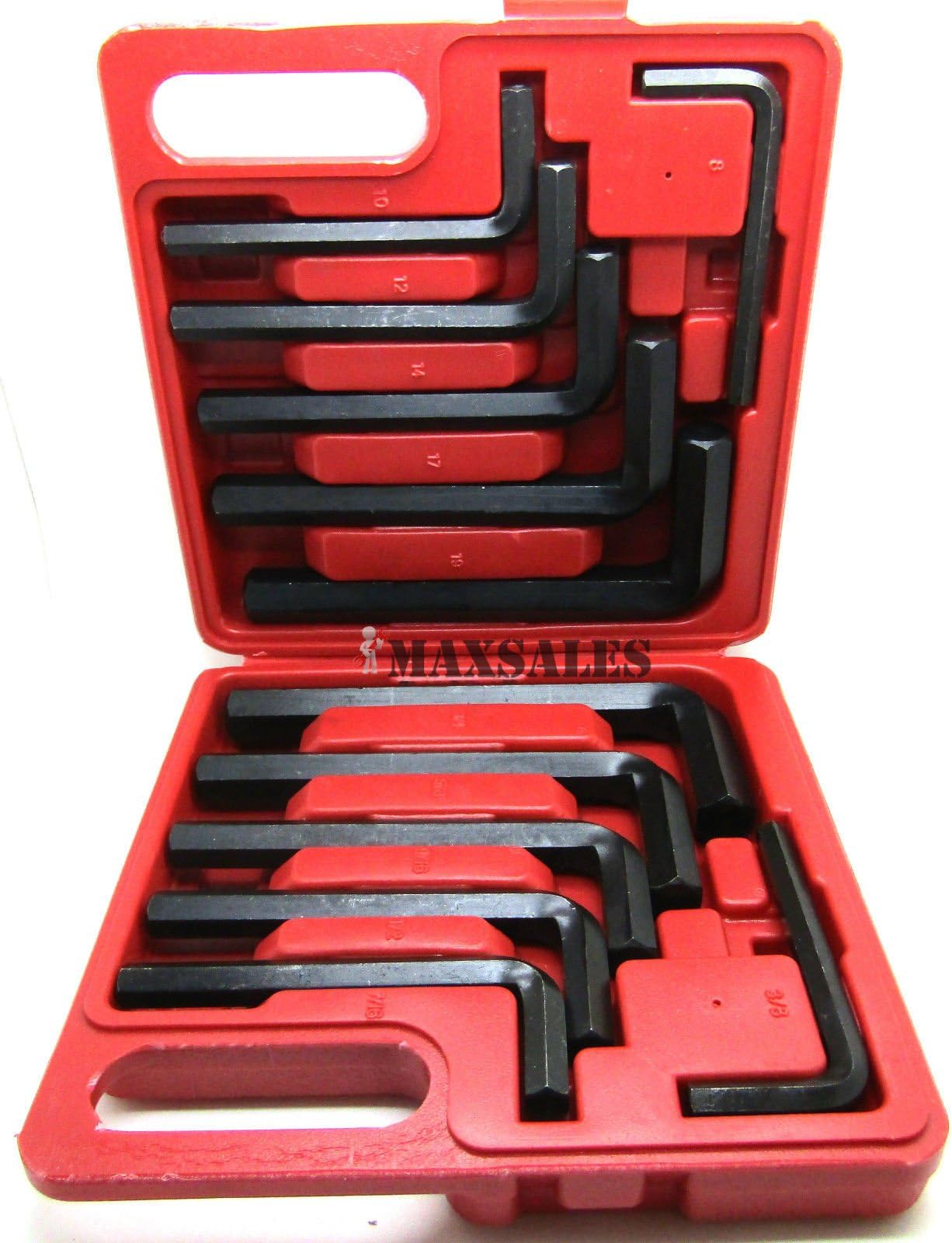 12pc JUMBO METRIC SAE Hex Keys Set Allen Wrenches MM Standard Large ...