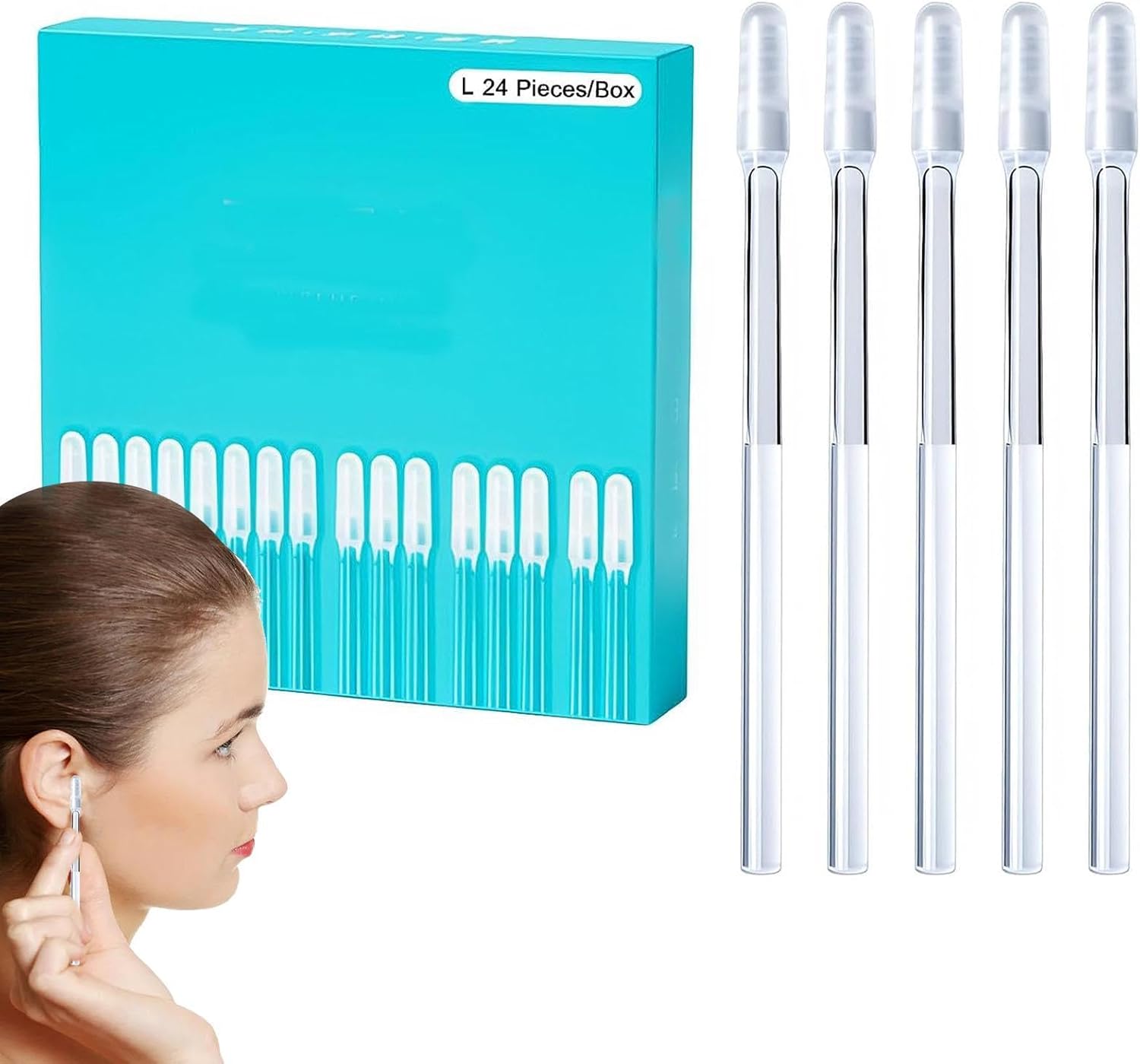 Earwax Removal Stick | Ear Cleaners for Adults - 24 Washable Resin Tip ...