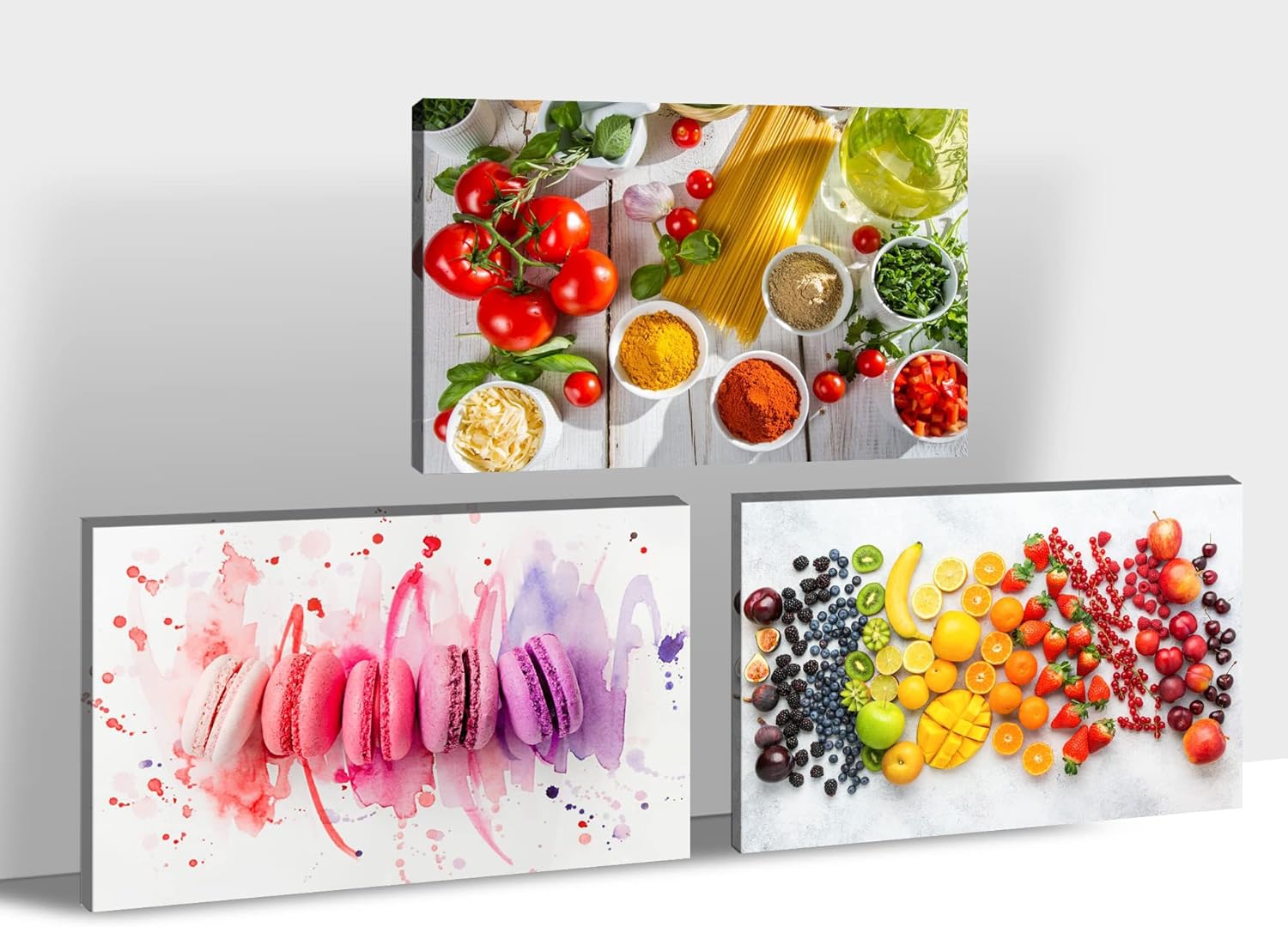Amazon.com: 3 Pieces Kitchen Wall Art - Kitchen Canvas Art Wall Decor ...