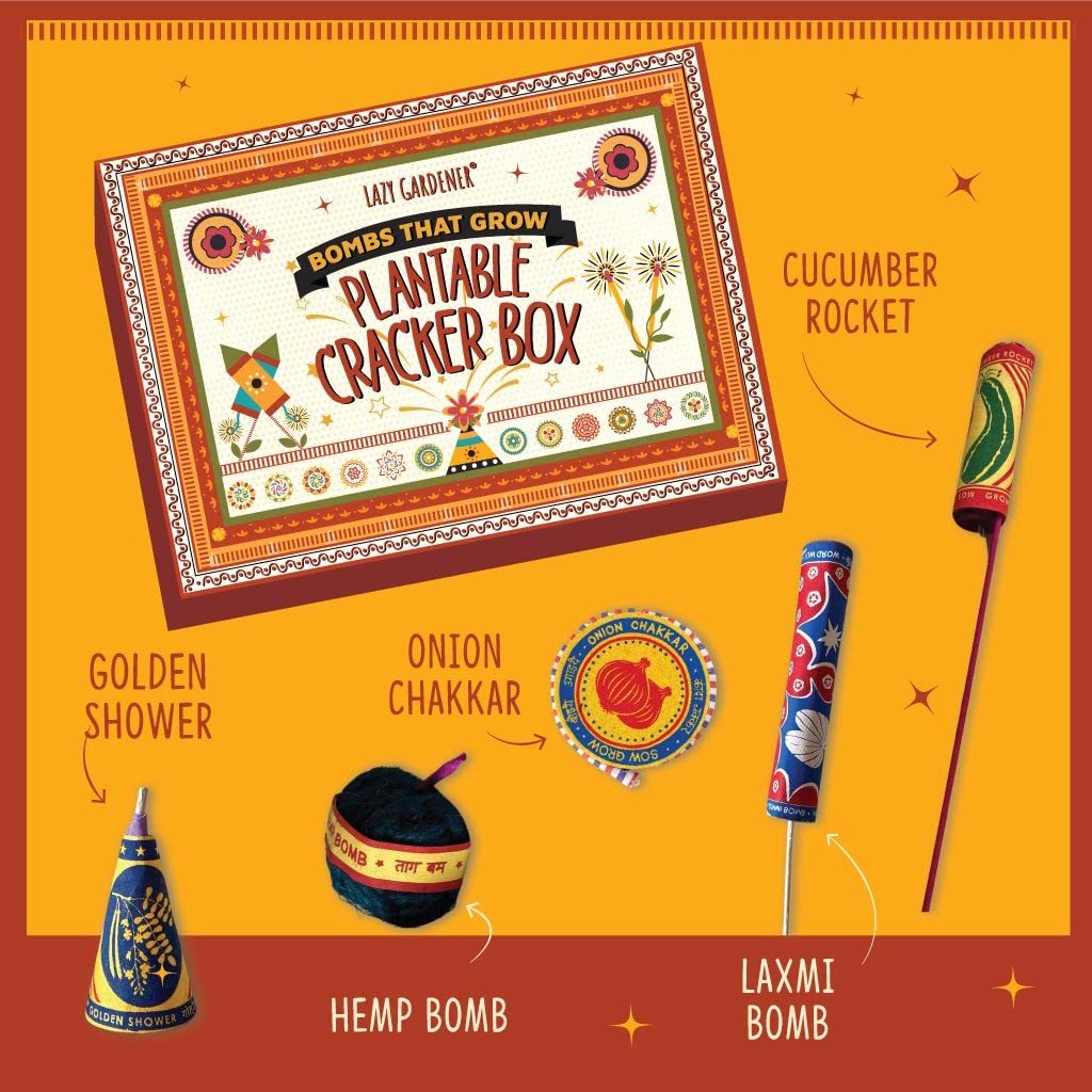 lazy Gardener Plantable Shape Crackers Gift Box | Eco Friendly Diwali ...