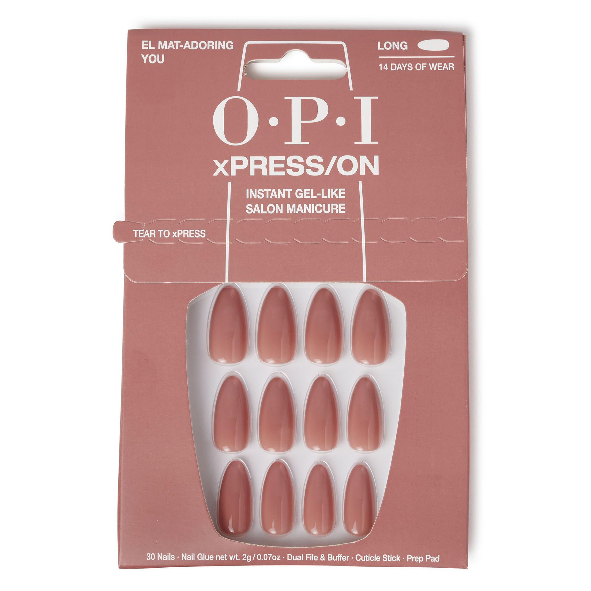 OPI xPRESS/ON Press On Nails, Up to 14 Days of Wear, Gel-Like Salon ...