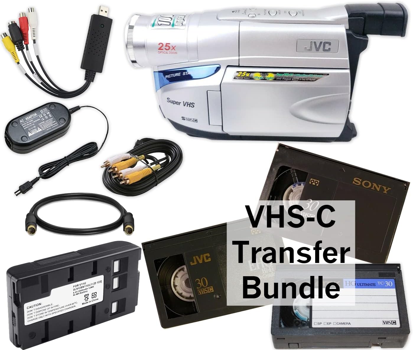 Amazon.com : Tech Collector VHS-C Camcorder for Transfer and Shooting ...