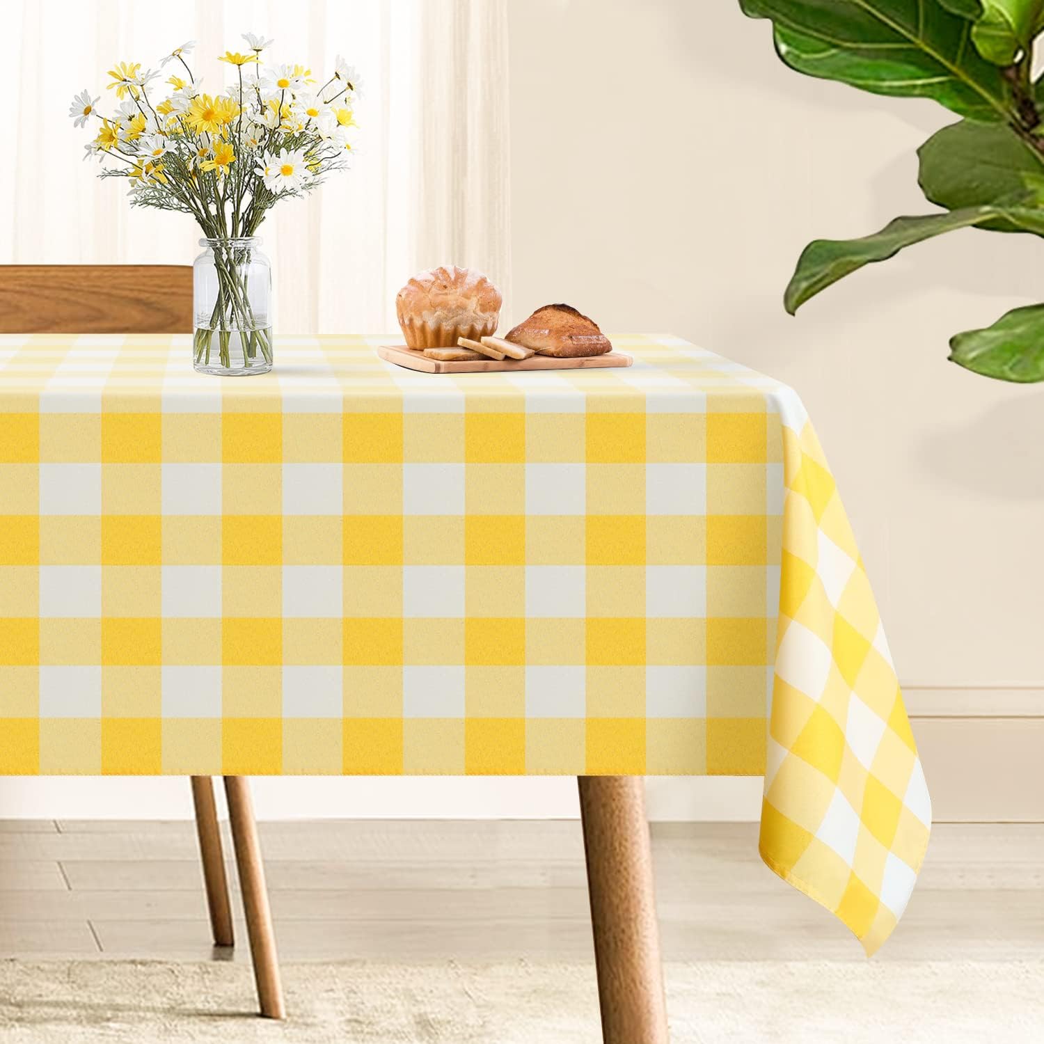 Amazon.com: Softalker Checkered Square Tablecloth - Waterproof Buffalo ...