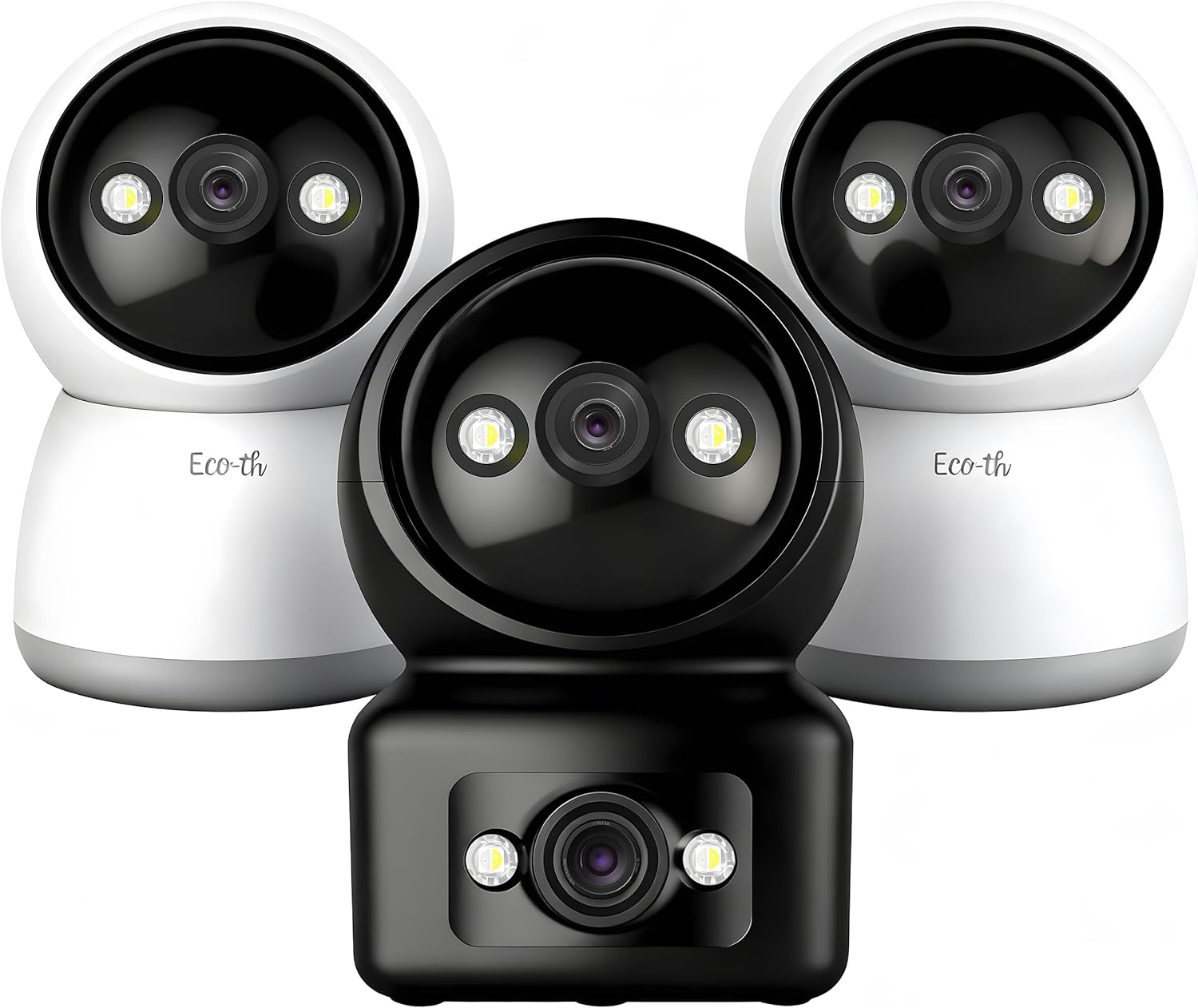 Amazon.com : Cameras for Home Security Dual Lens Indoor Wi-Fi Camera, 2 ...