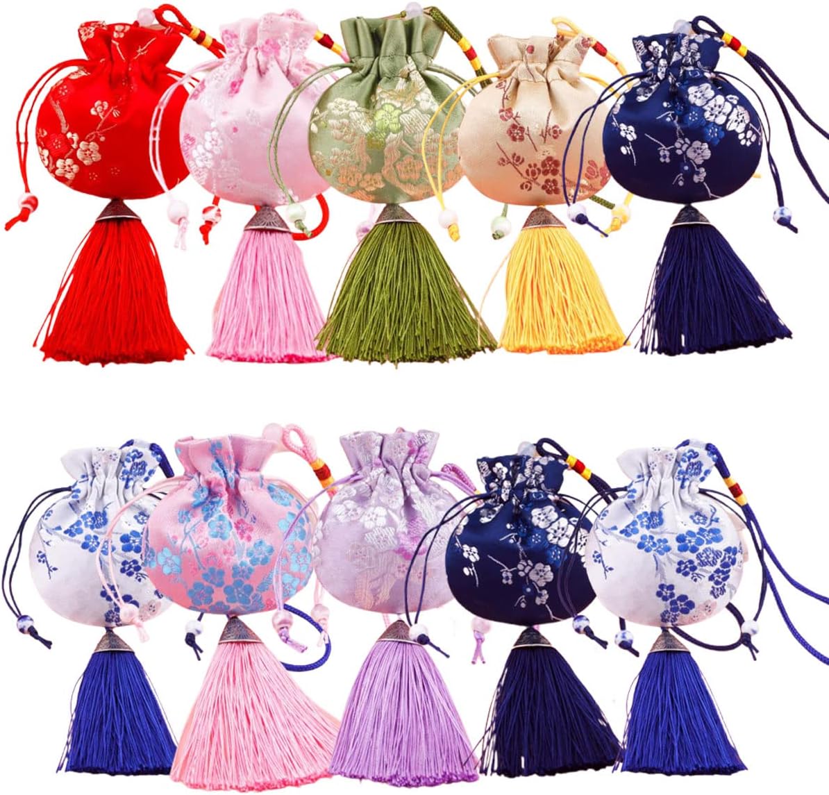 Amazon.com: Petunny 10Pcs Chinese Sachet Bag,Drawstring Coin Purse ...