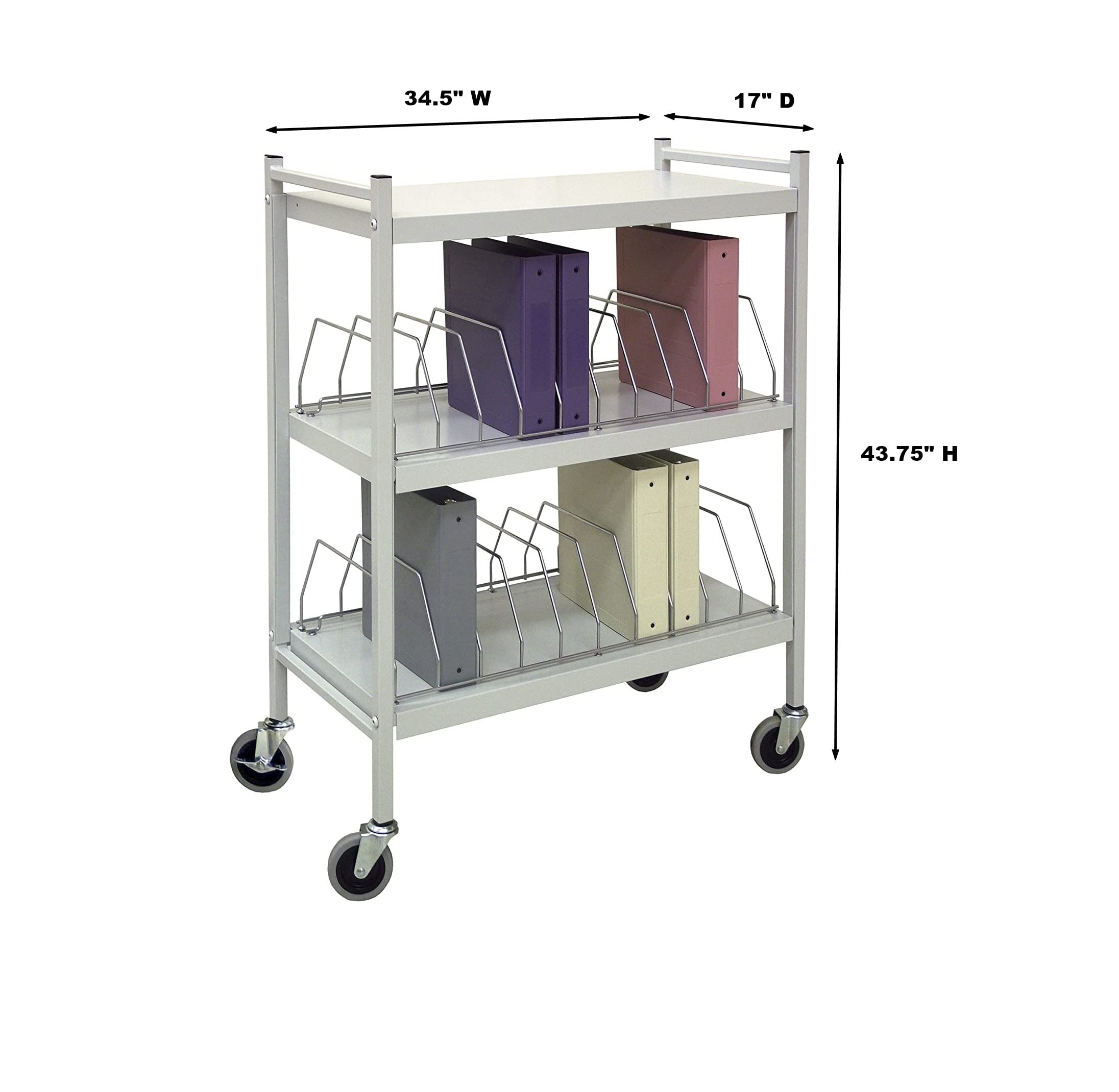 Vertical Chart Rack Standard Vertical Open Chart Rack - 3 Shelves, 20 ...