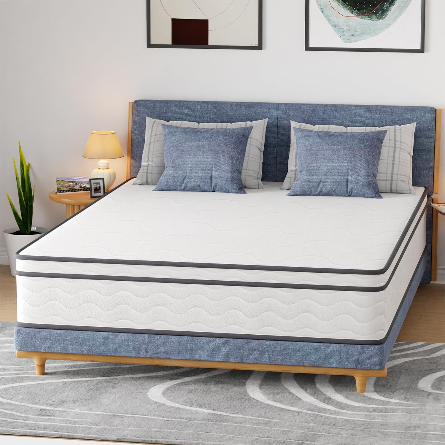Amazon.com: FDW 12 Inch Queen Mattress,Hybrid Mattress Memory Foam ...