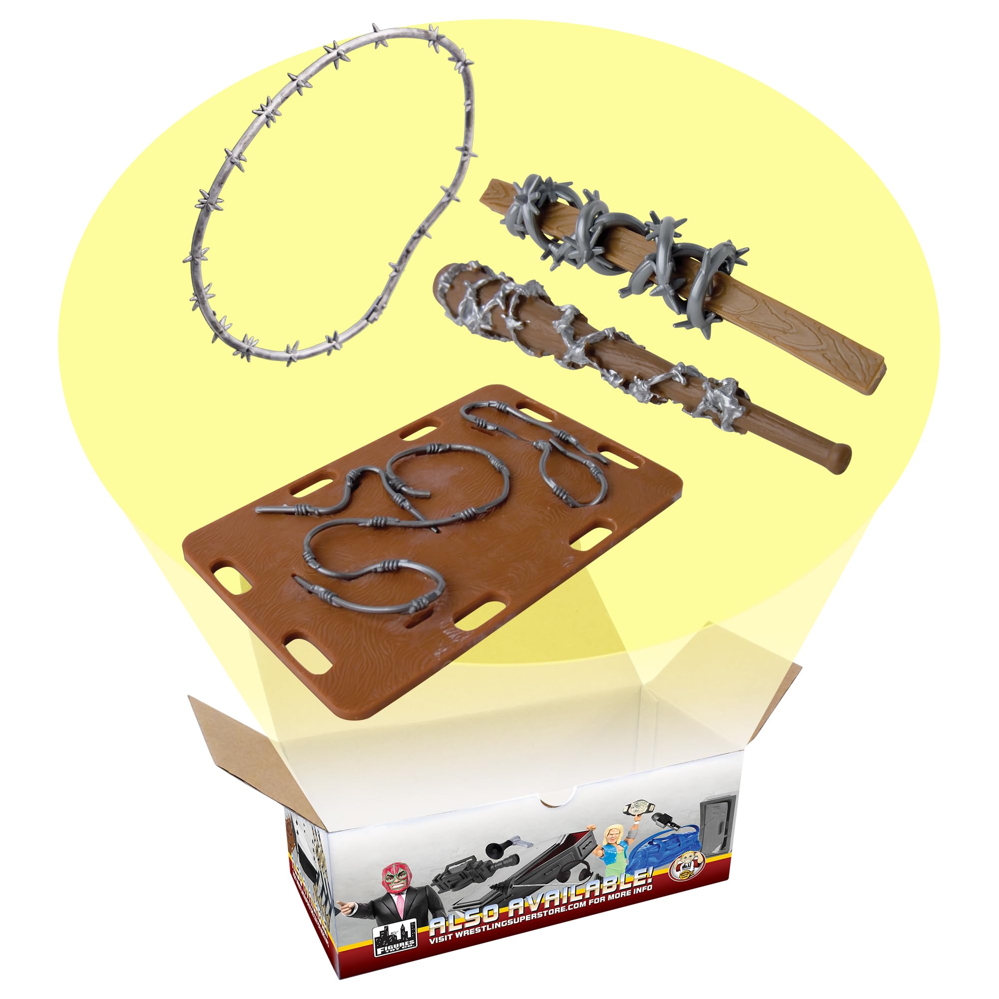 Amazon.com: Barbed Wire Accessory Set for Wrestling Action Figures ...