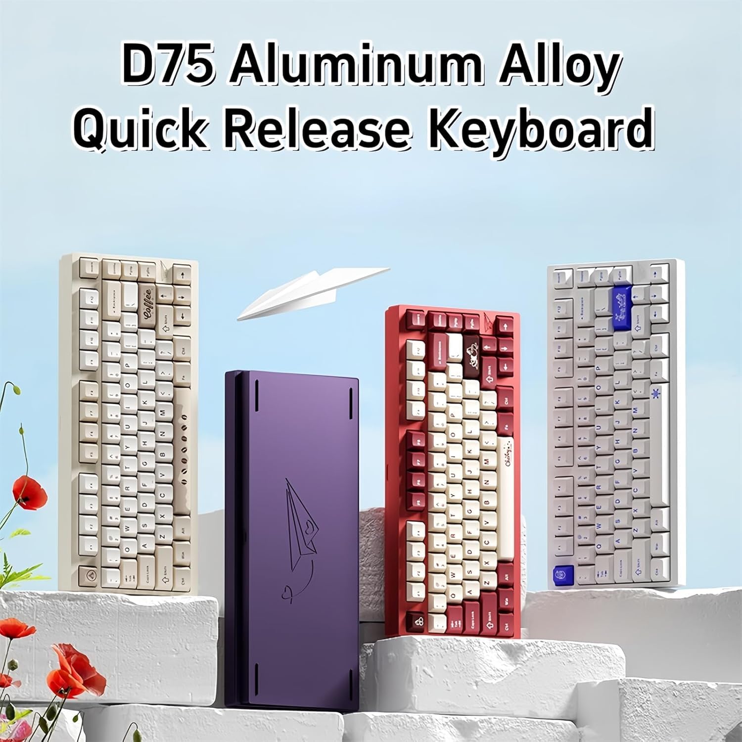 Snapklik.com : BOYI D75 Quick Release Wireless Aluminum Gaming Keyboard ...