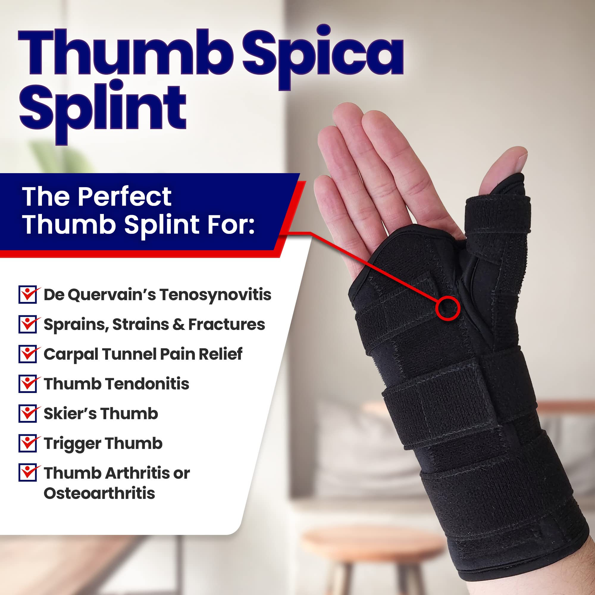 Buy Thumb Spica Splint & Wrist Brace – Both a Wrist Splint and Thumb ...