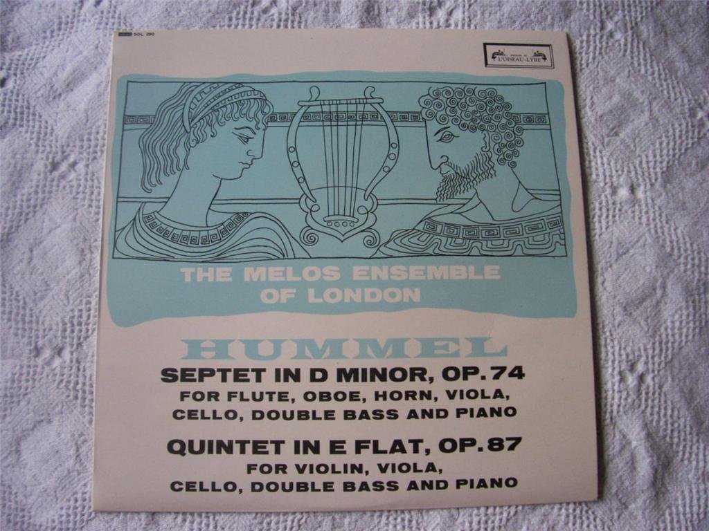 Johann Nepomuk Hummel, The Melos Ensemble Of London - SOL 290 MELOS ...