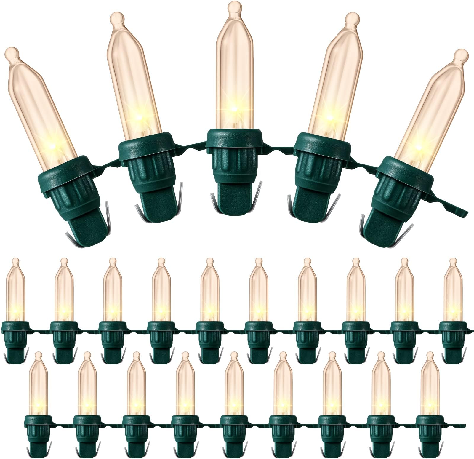 Remagr 120 Pcs Christmas LED Replacement Bulb Mini Wide Angle LED Xmas ...