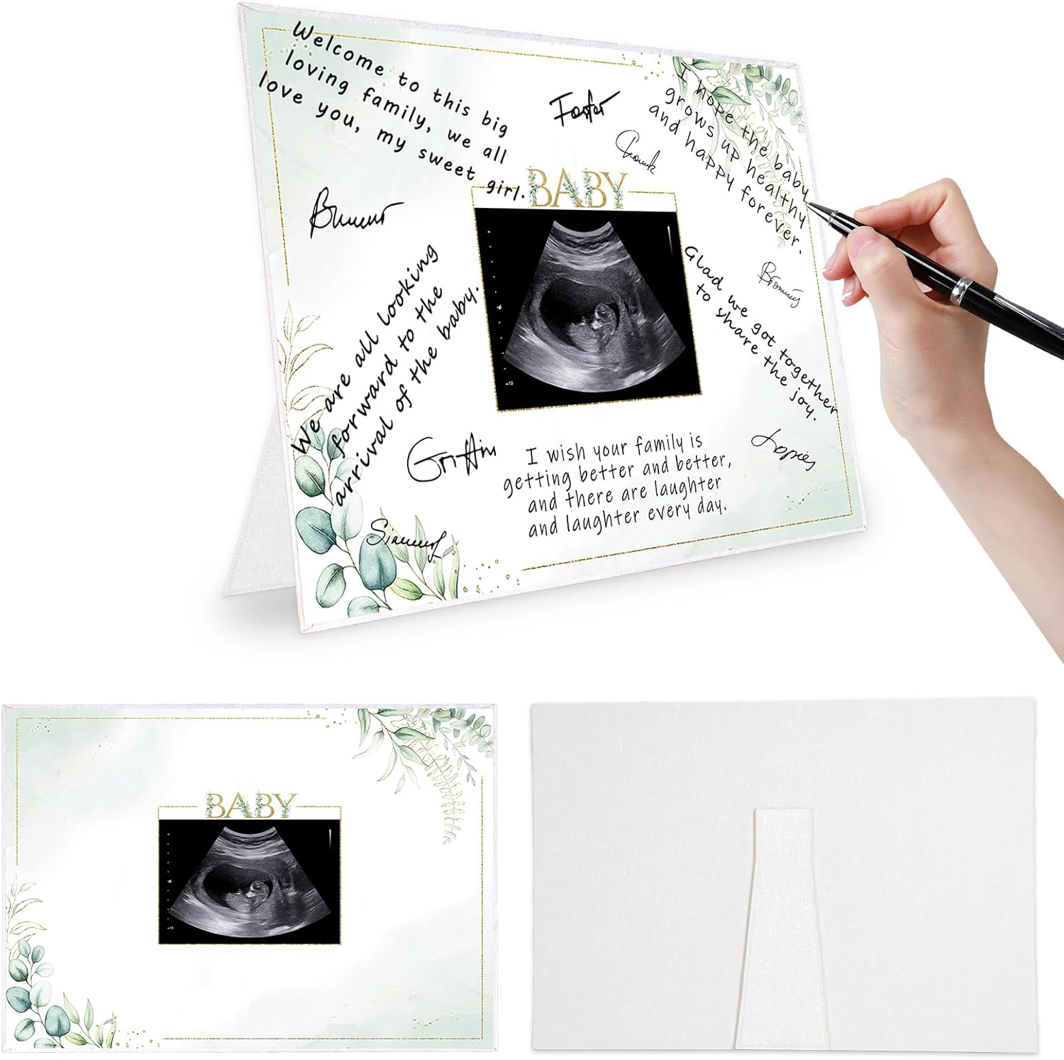 Amazon.com: Vlipoeasn Baby Shower Guest Book Alternative, DIY Cute Baby ...
