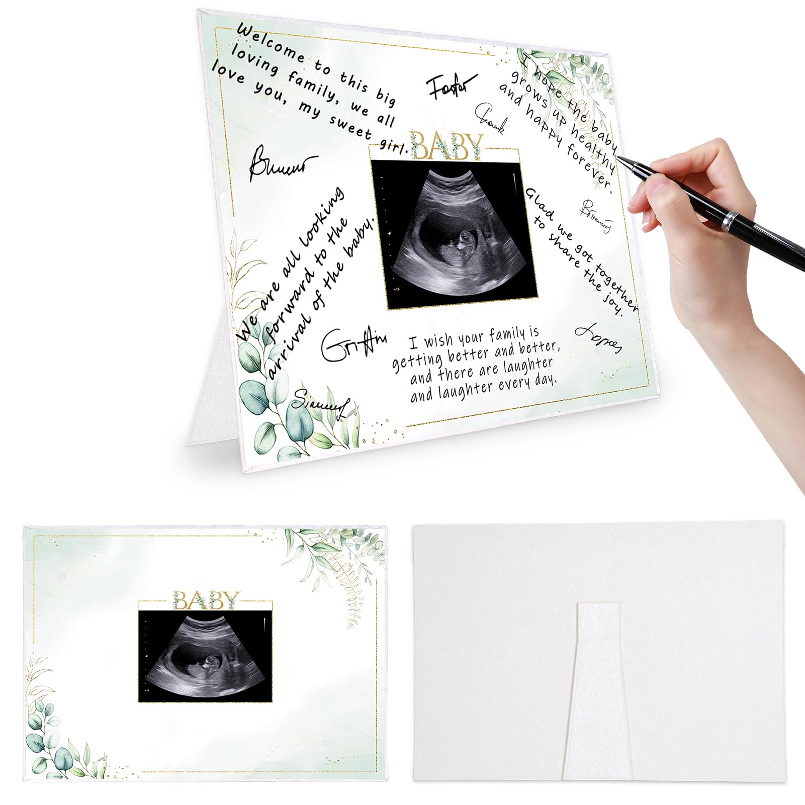 Amazon.com: Vlipoeasn Baby Shower Guest Book Alternative, DIY Cute Baby ...