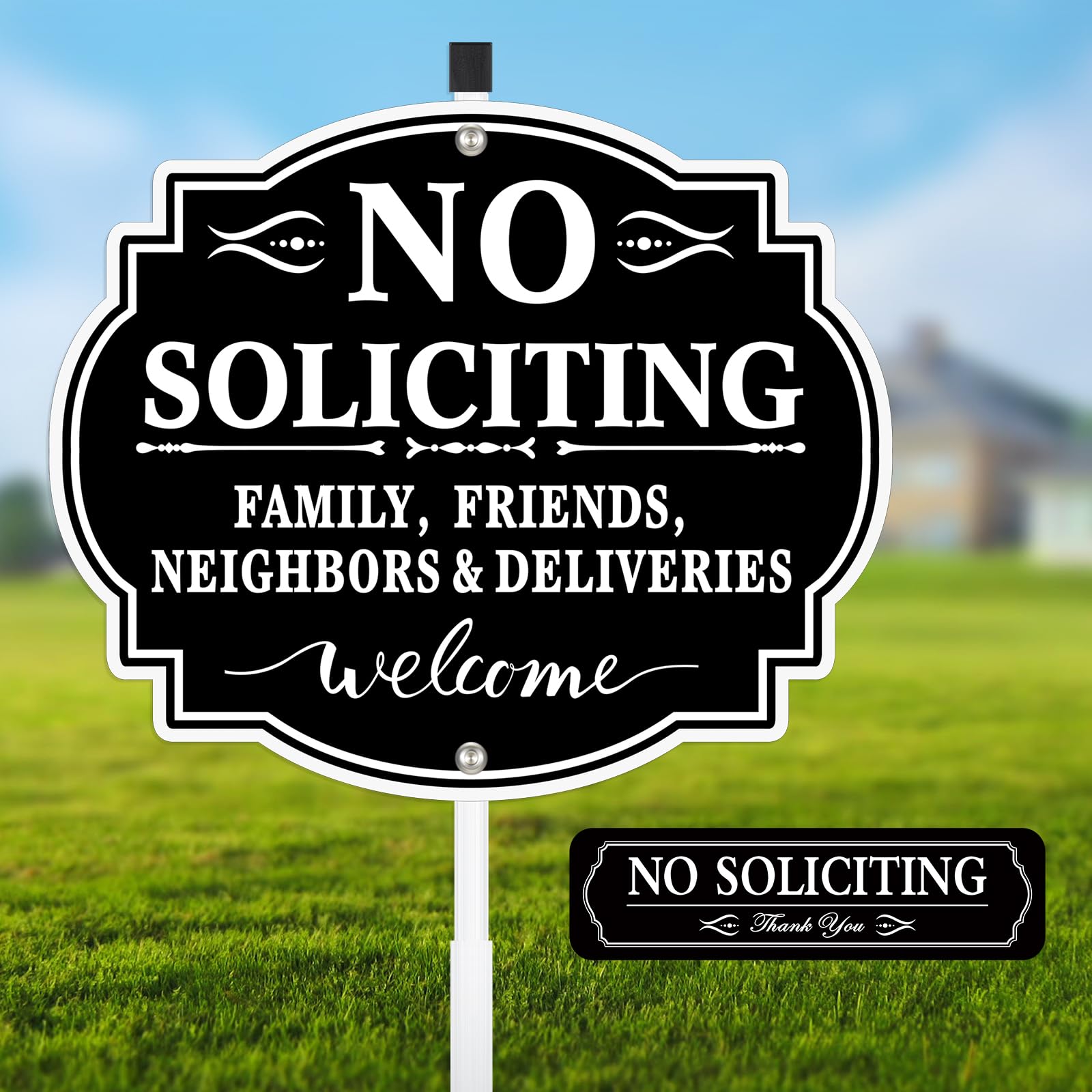 Amazon.com : No Soliciting Sign for House with Stake, All Aluminum No ...