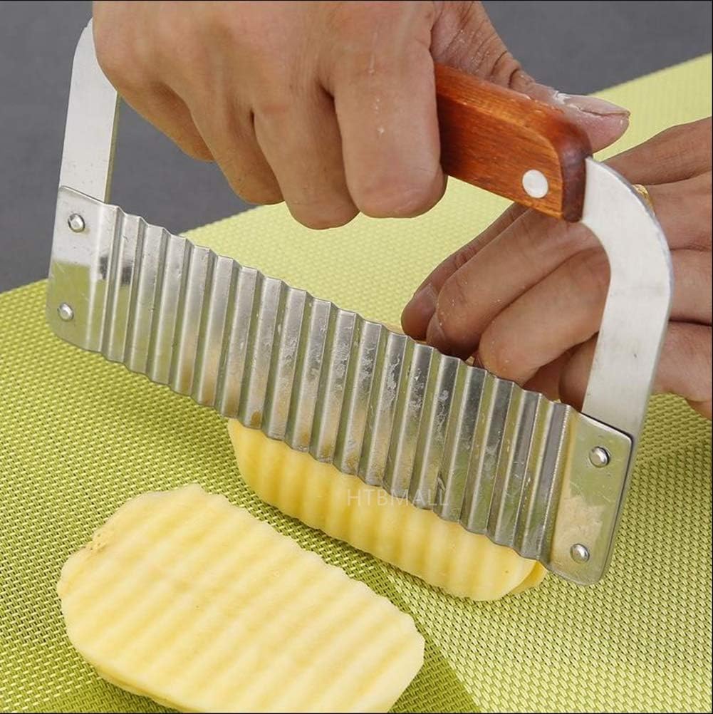 Amazon.com: HTBMALL Crinkle Potato Cutter, Wavy Chopper Knife, Upgraded ...