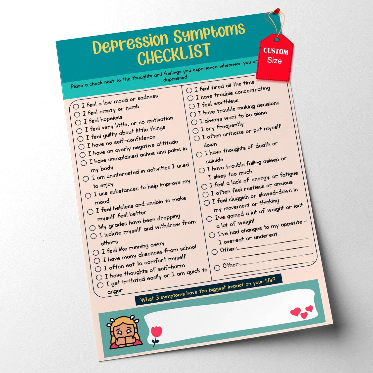 Amazon.com: LOLUIS Mental Health Poster, Depression Therapy Activities ...