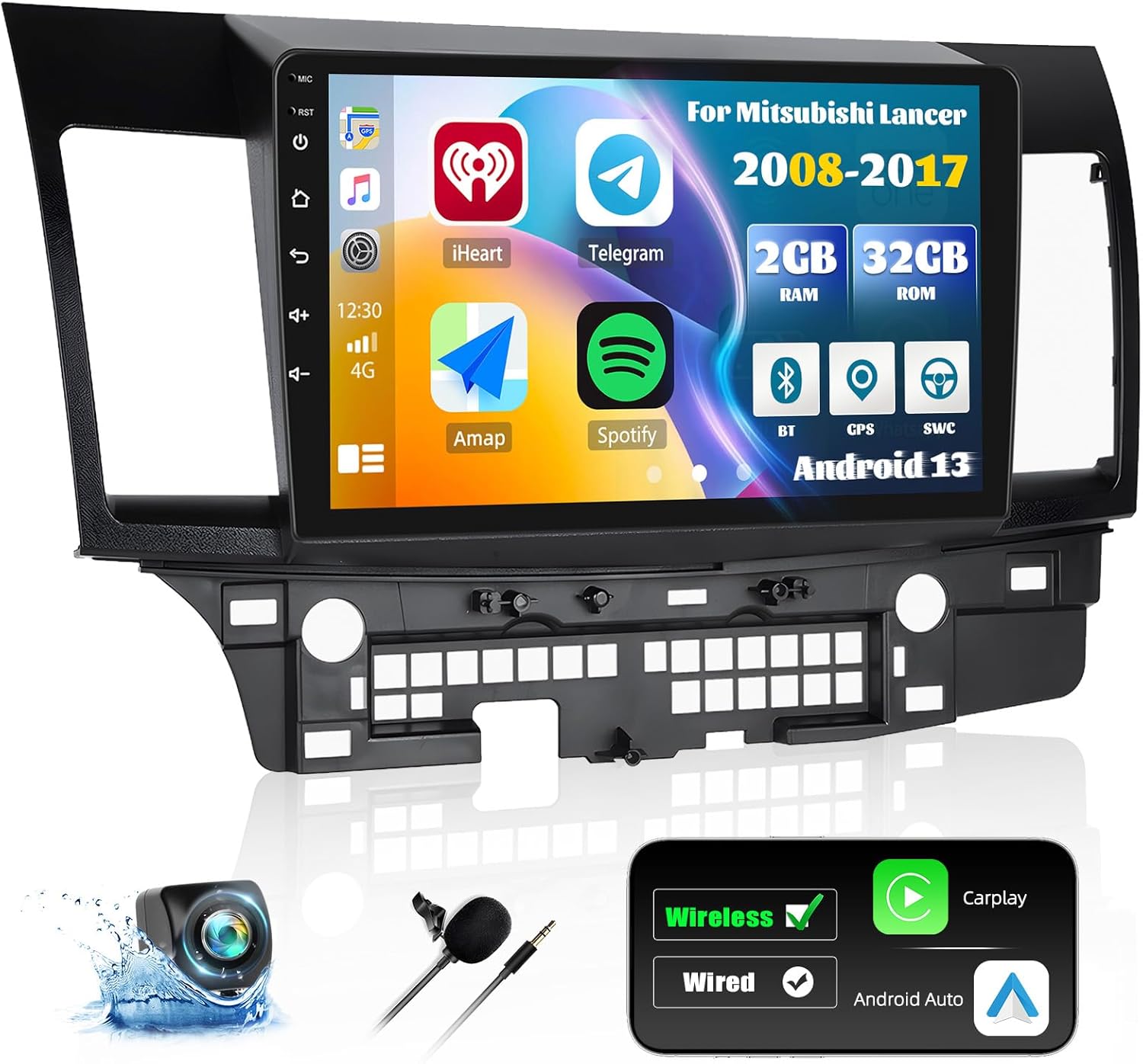 Amazon.com: [2+32G] Android 13 Car Stereo for Mitsubishi Lancer 2008 ...