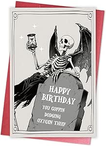 Amazon.com: Qiavor Dark Humor Birthday Card for Woman Man, Sarcastic ...