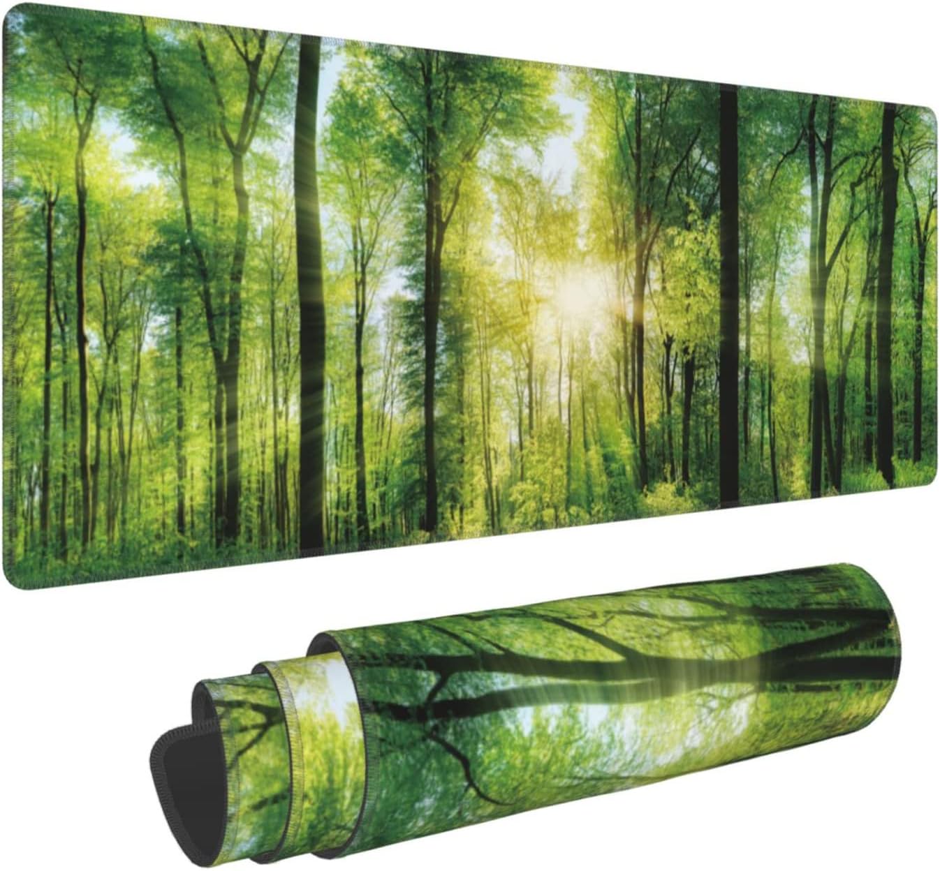 Amazon.com: Scenic Forest of Fresh Green Deciduous Trees Extended ...